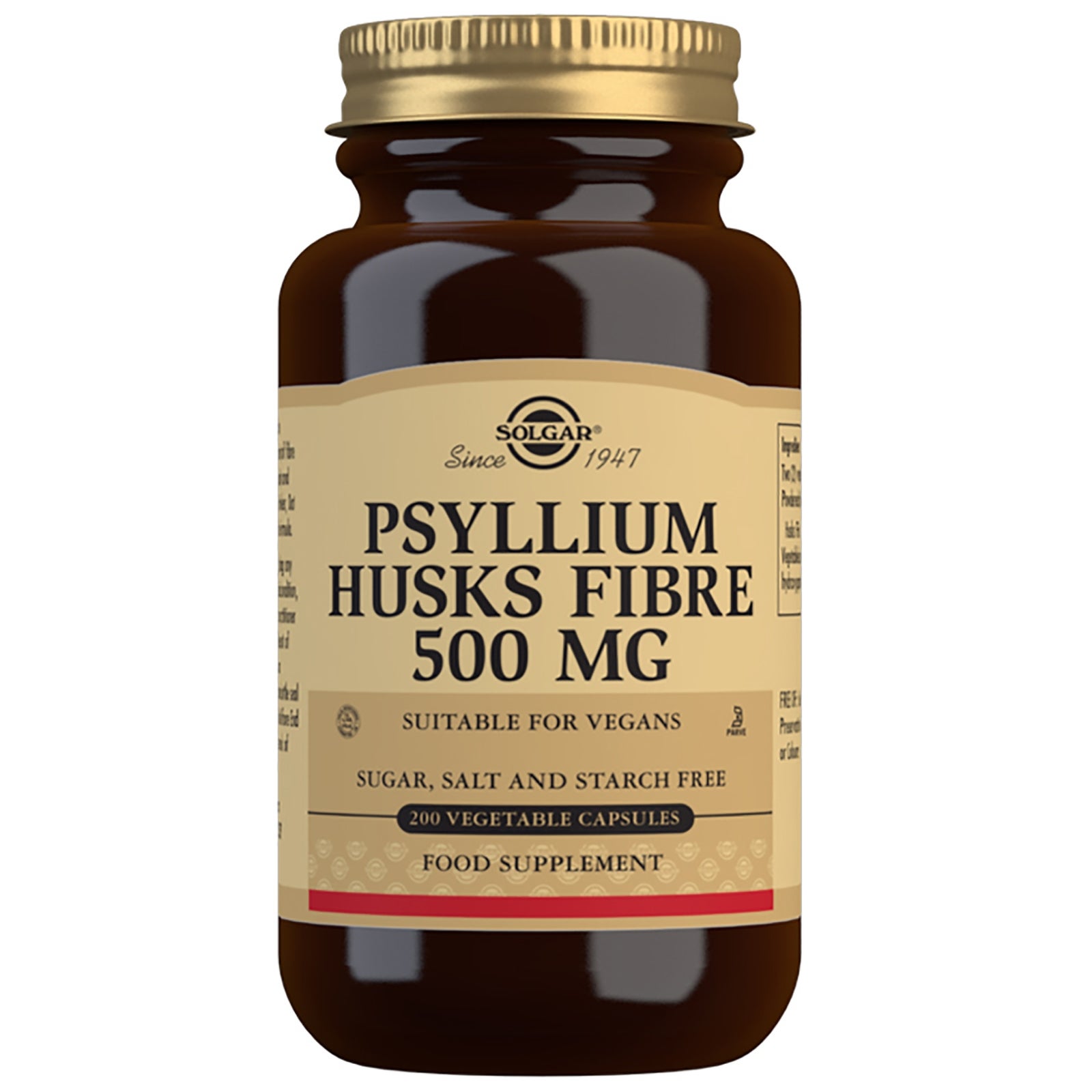 Solgar Digestive Aids Psyllium Husks Fibre 500mg Vegetable Capsules x ...