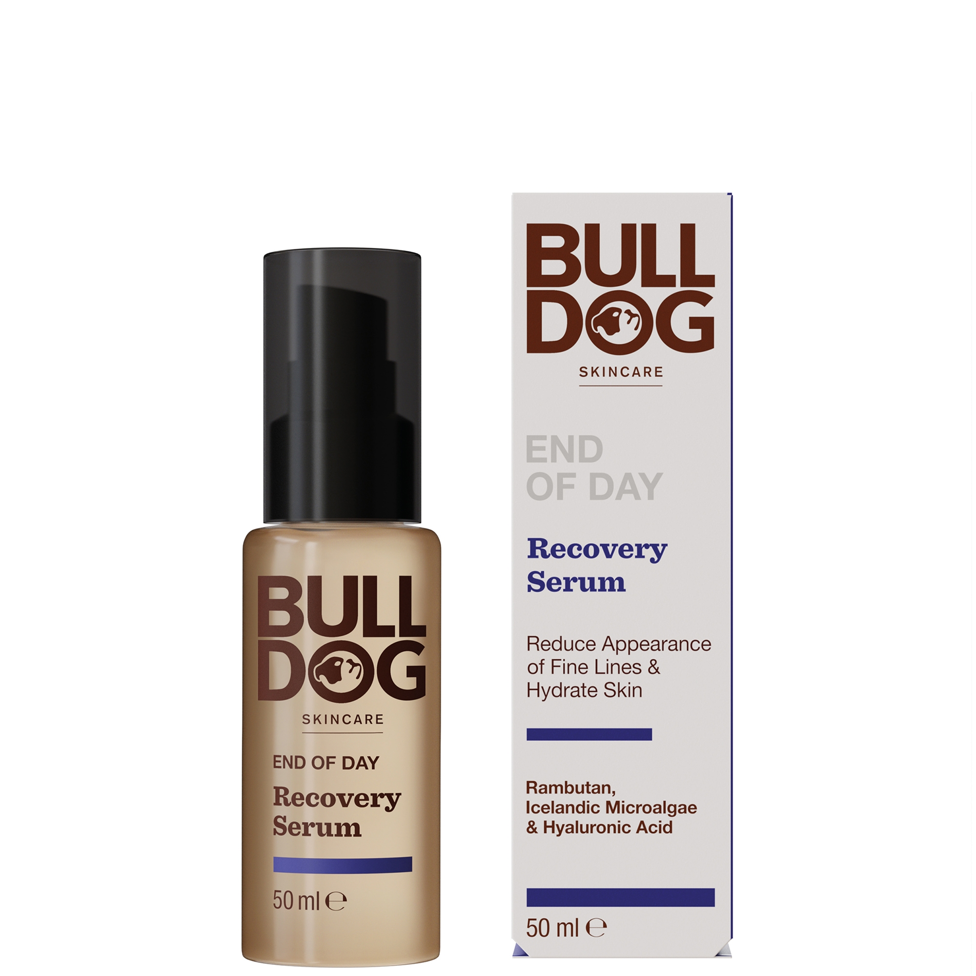 Bulldog Skincare End of Day Recovery Serum 50ml | LOOKFANTASTIC