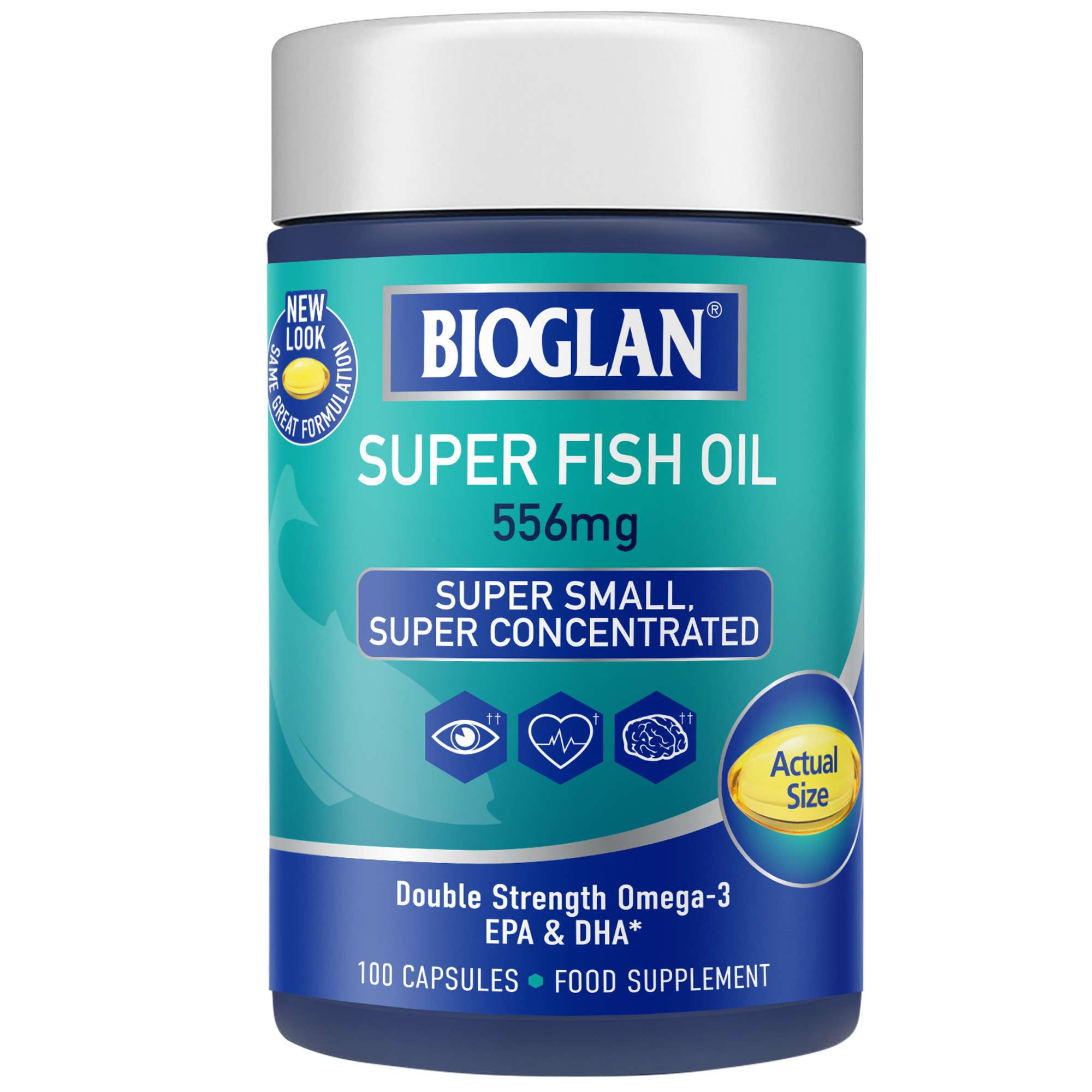Bioglan Super Fish Oil Super Concentrated Omega-3 Capsules x 100 ...