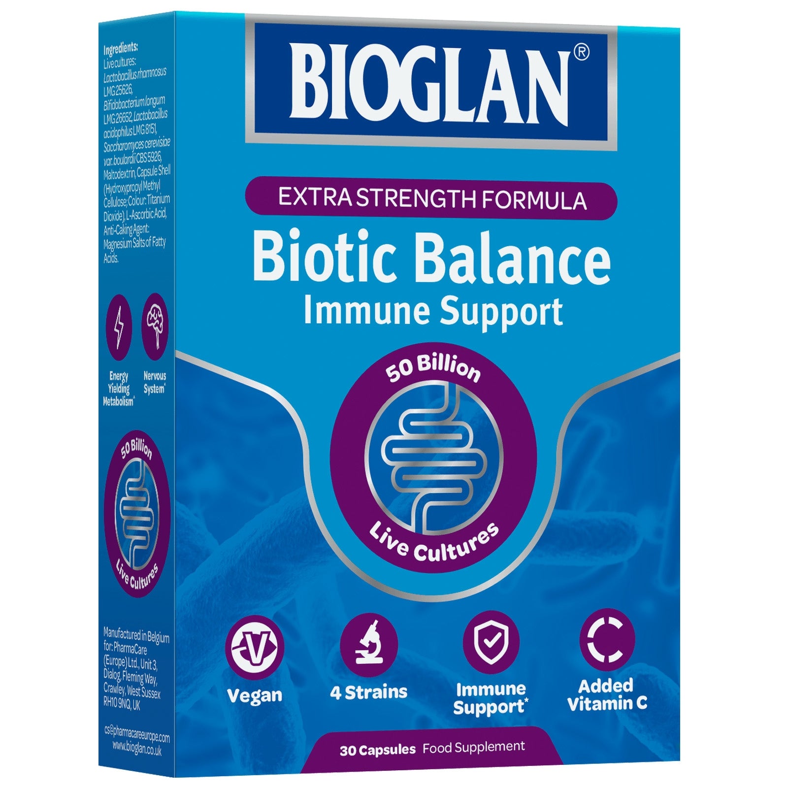 Bioglan Biotic Balance Immune Support Extra Strength Capsules x 30 ...