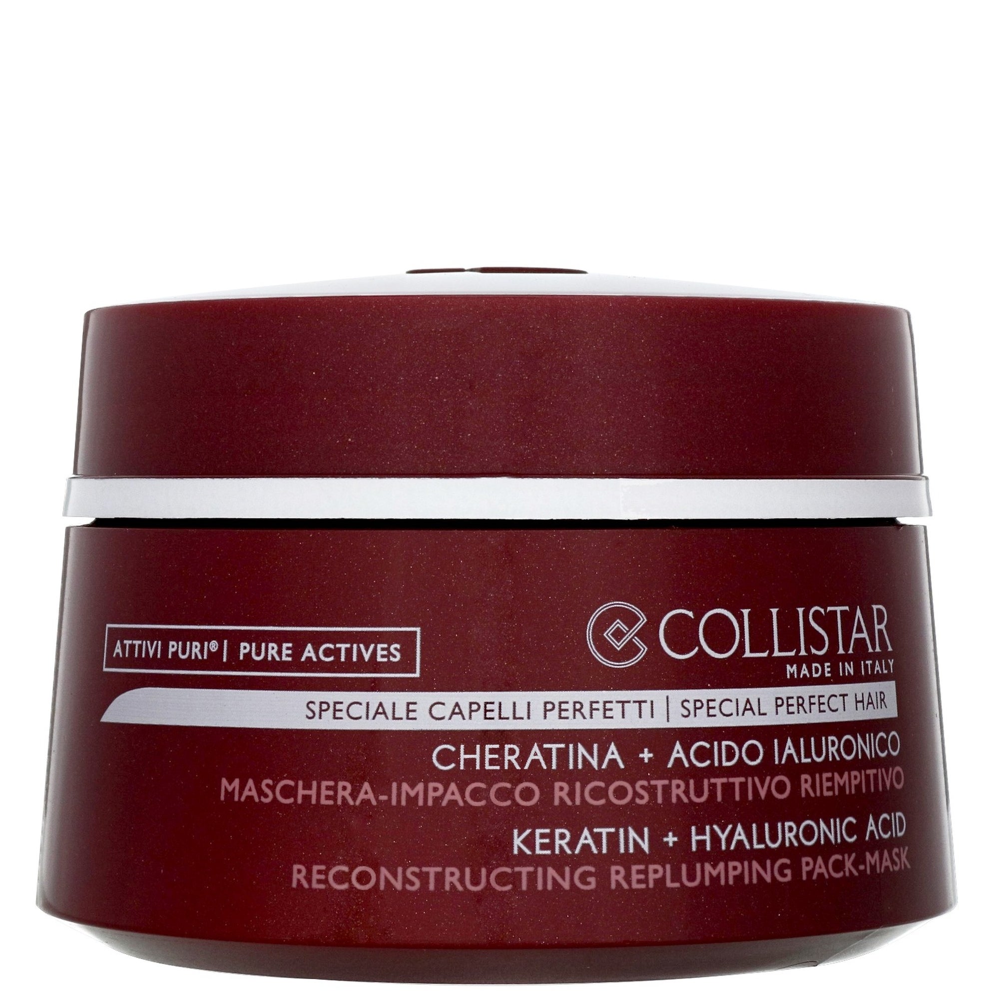 Collistar Hair Pure Actives Keratin + Hyaluronic Acid Reconstructive ...