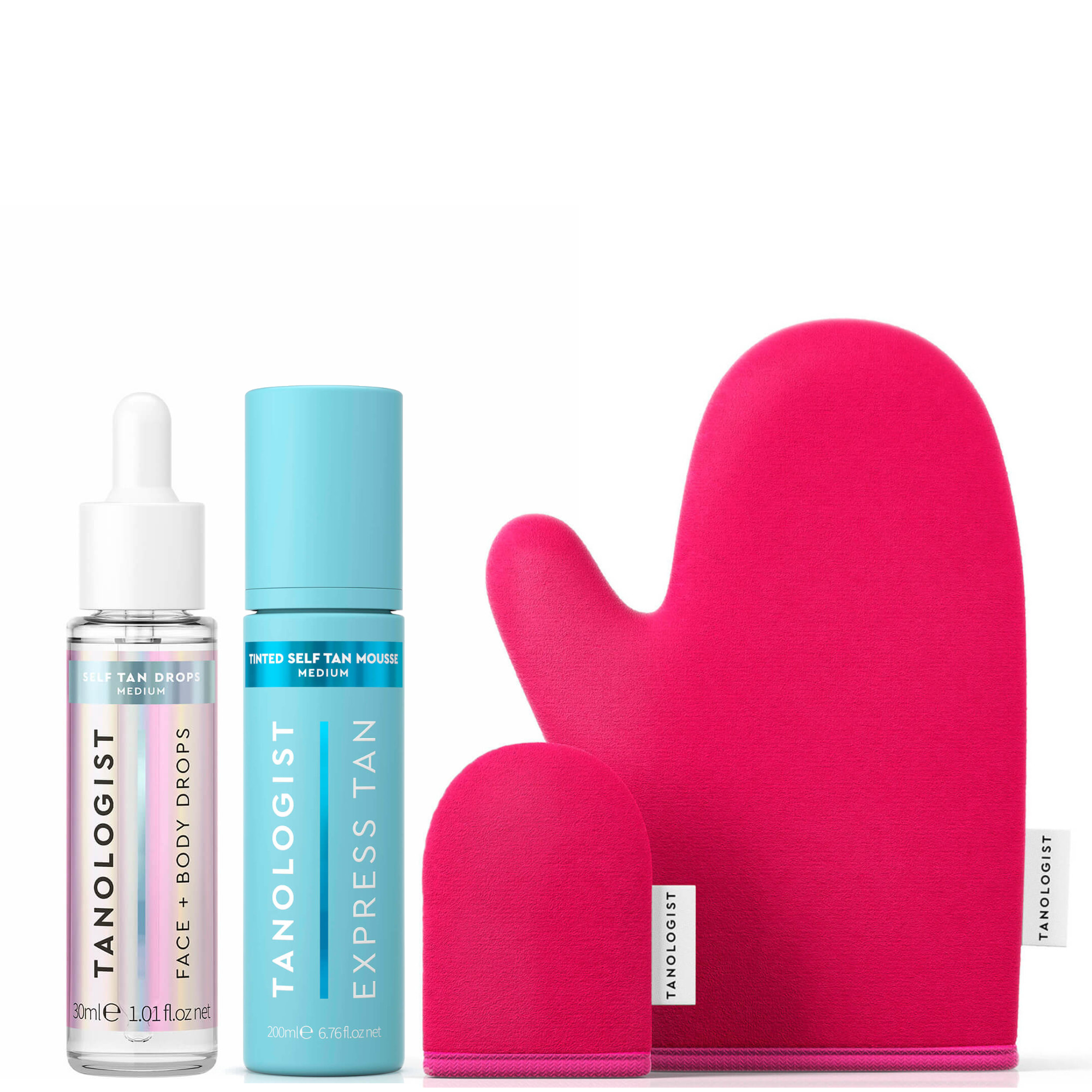 Tanologist Medium Drops, Tinted Mousse and Mitt Bundle | LOOKFANTASTIC