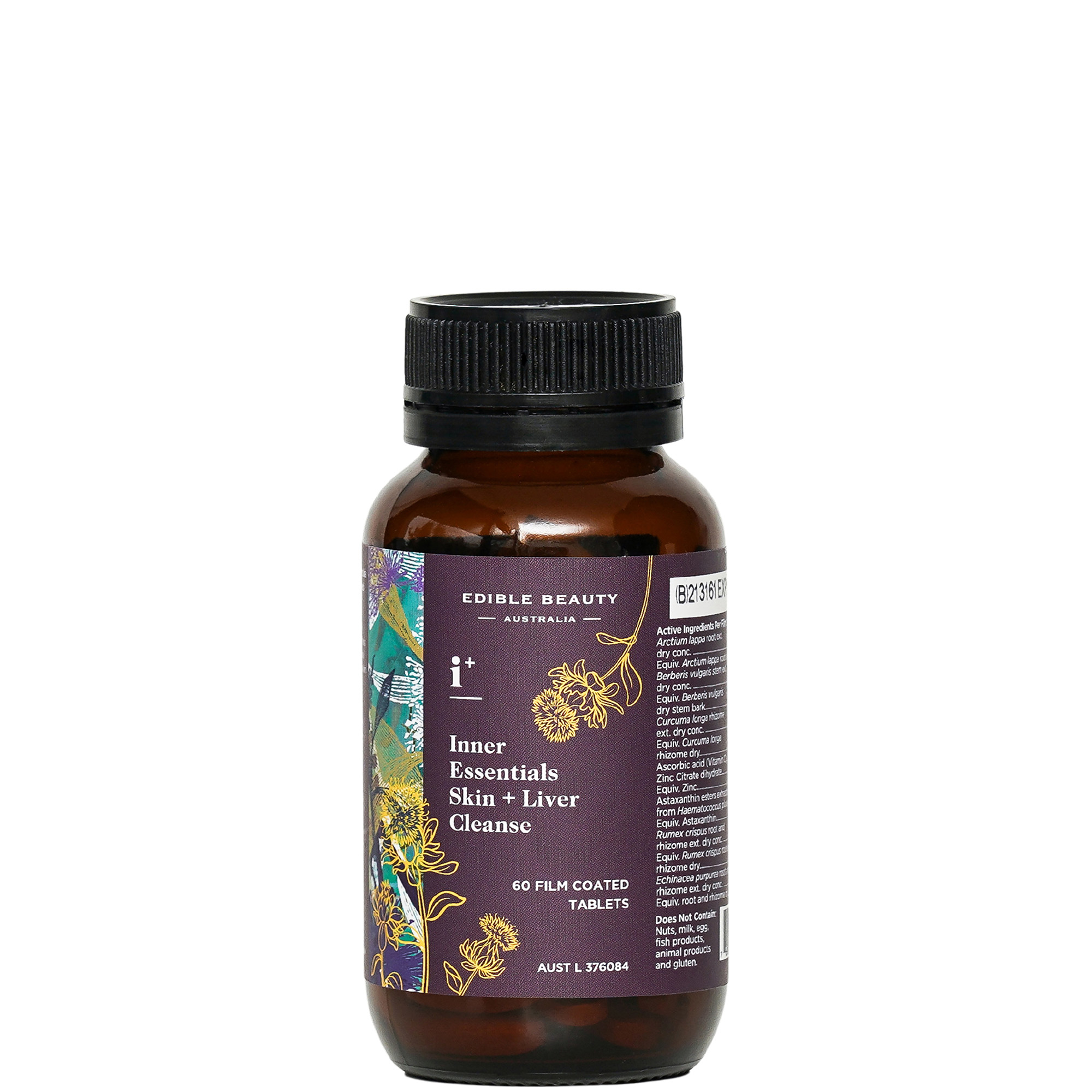 Edible Beauty Inner Essentials - Skin + Liver Cleanse 60 Tablets ...