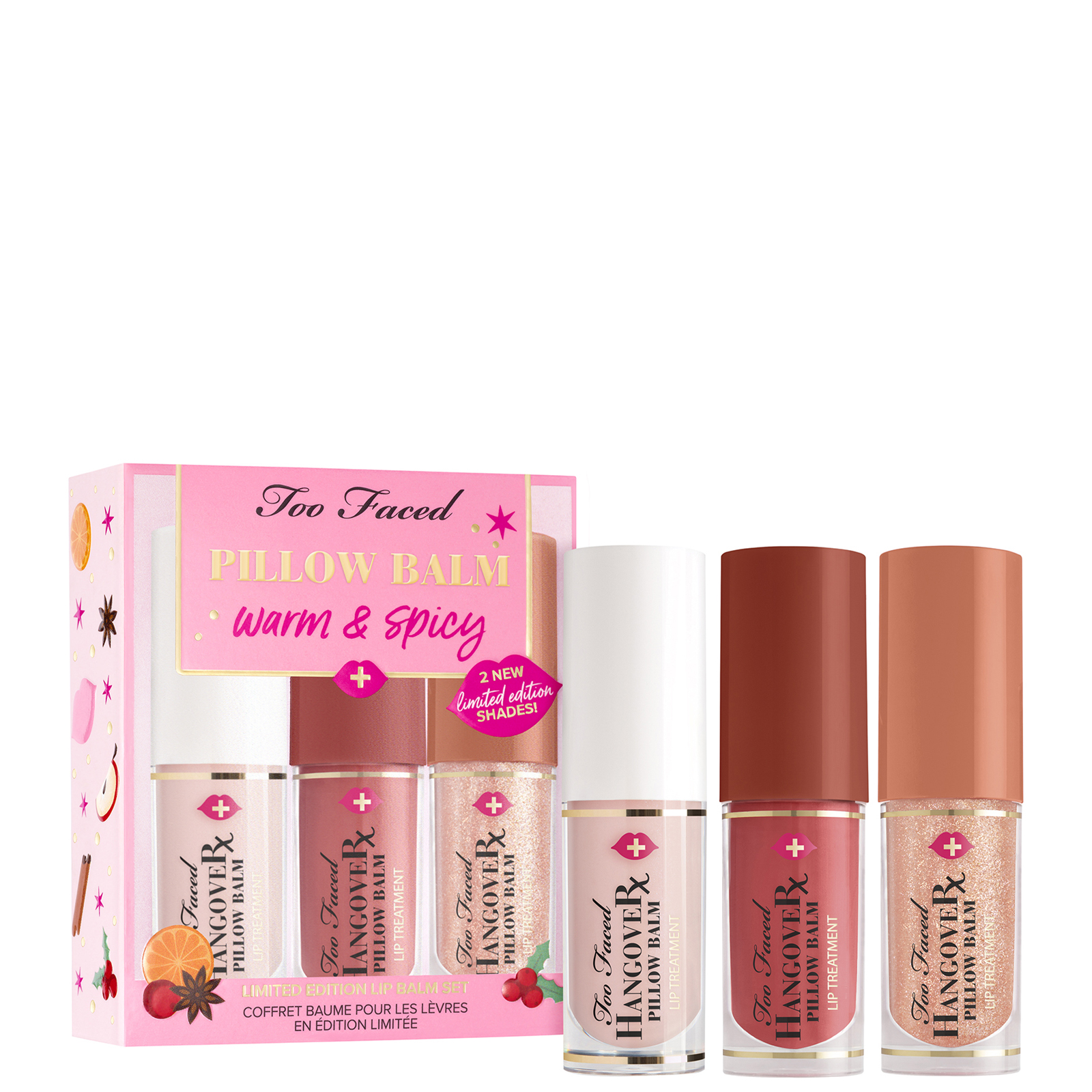 Too Faced Limited Edition Pillow Balm Warm and Spicy Lip Balm Set ...