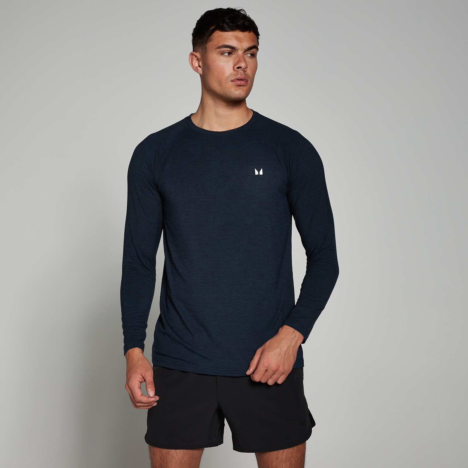 MP Men's Performance Long Sleeve Top - Black Marl | Myprotein UK