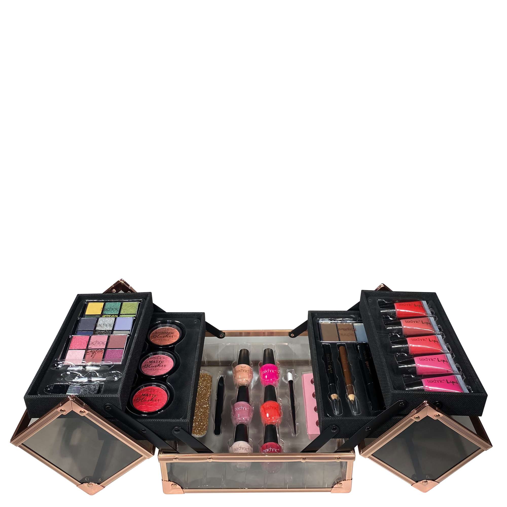 Technic Gift Sets Black & Rose Gold Beauty Case | Fragrance Direct