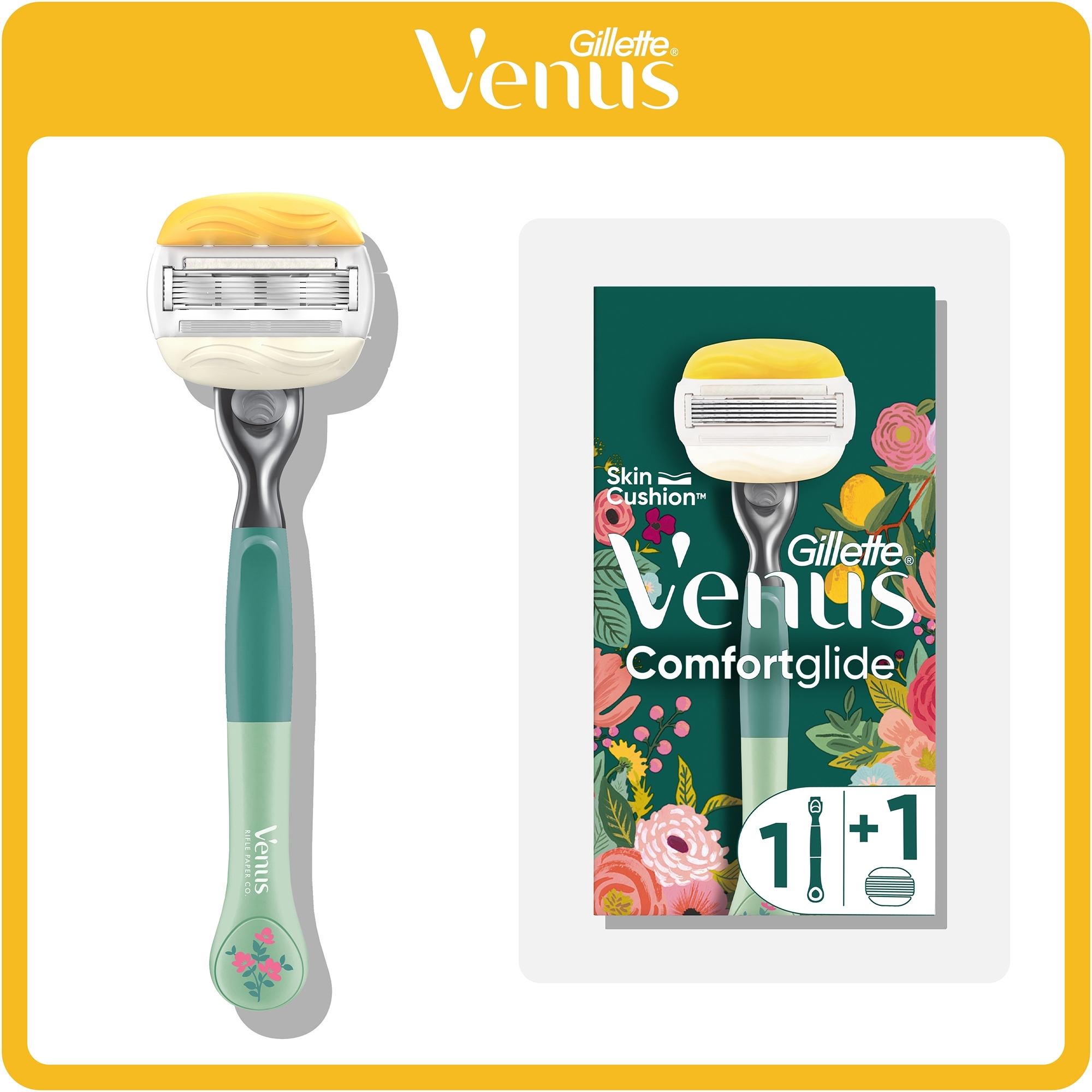 Venus Coconut Comfortglide Razor - Rifle Paper Edition