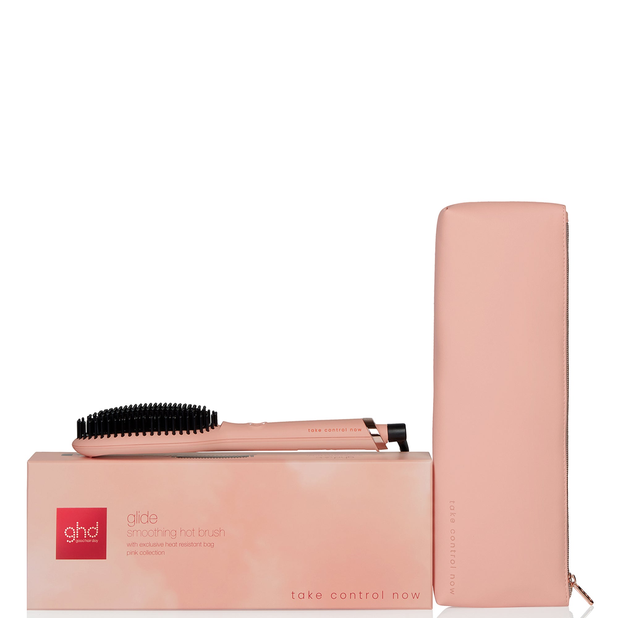 ghd Glide Pink Charity Edition Smoothing Hot Brush - Peach | Cult Beauty