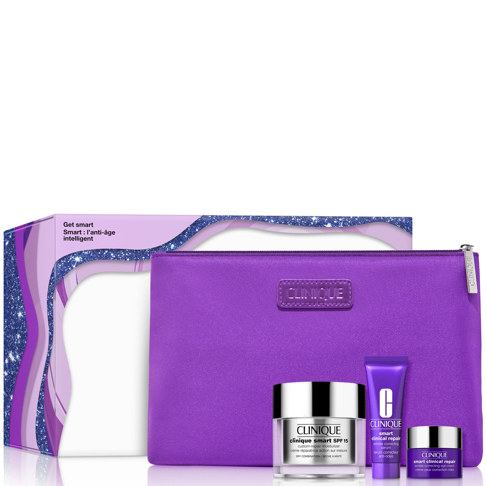 Clinique Get Smart: Anti-Ageing Moisturiser Skincare Gift Set (Worth £ ...