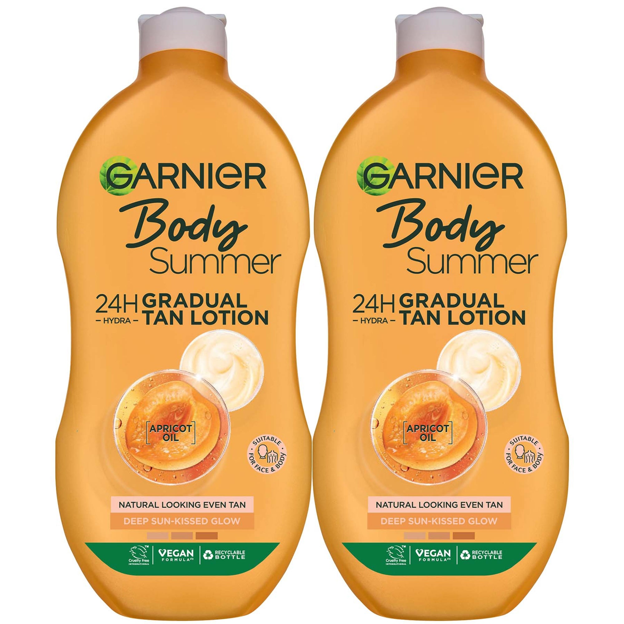 Garnier Summer Body Gradual Deep Tan Moisturiser Duo | LOOKFANTASTIC