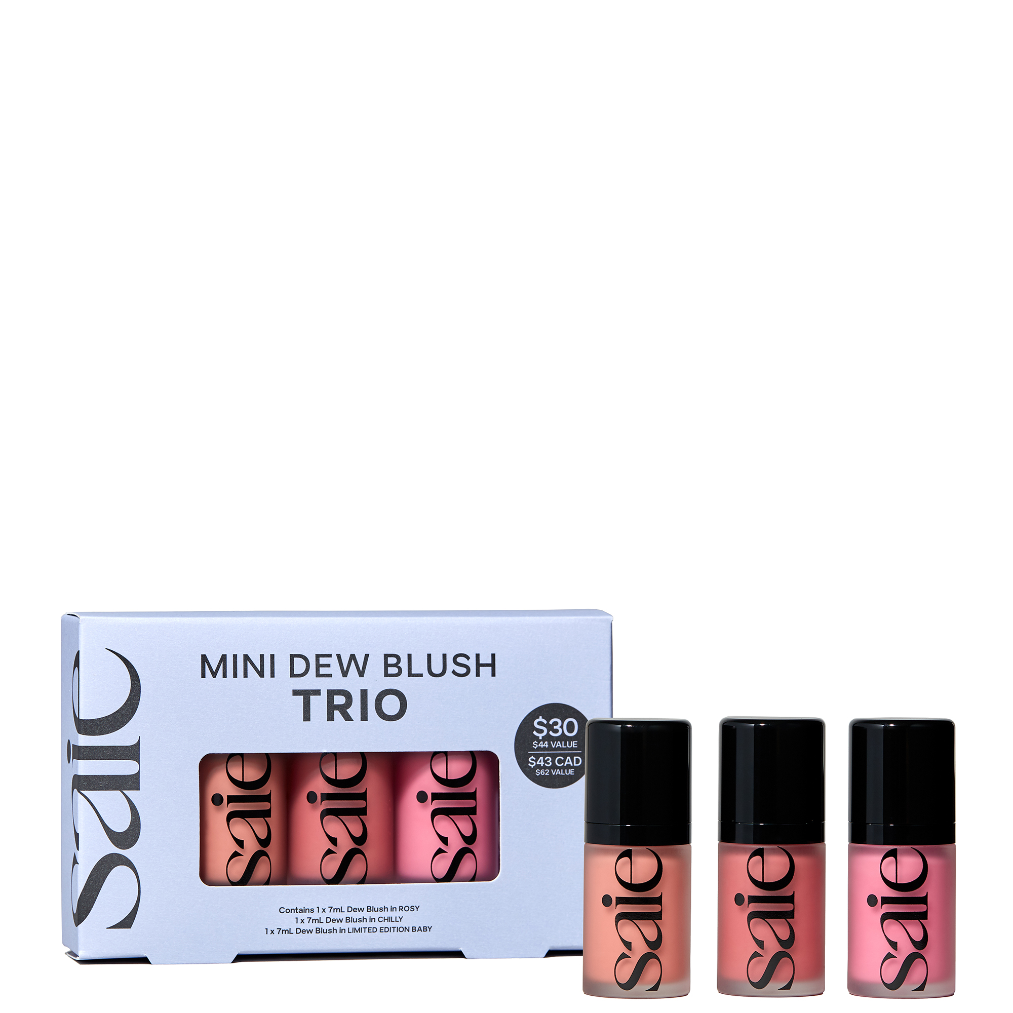 Saie Mini Dew Blush Trio | Cult Beauty