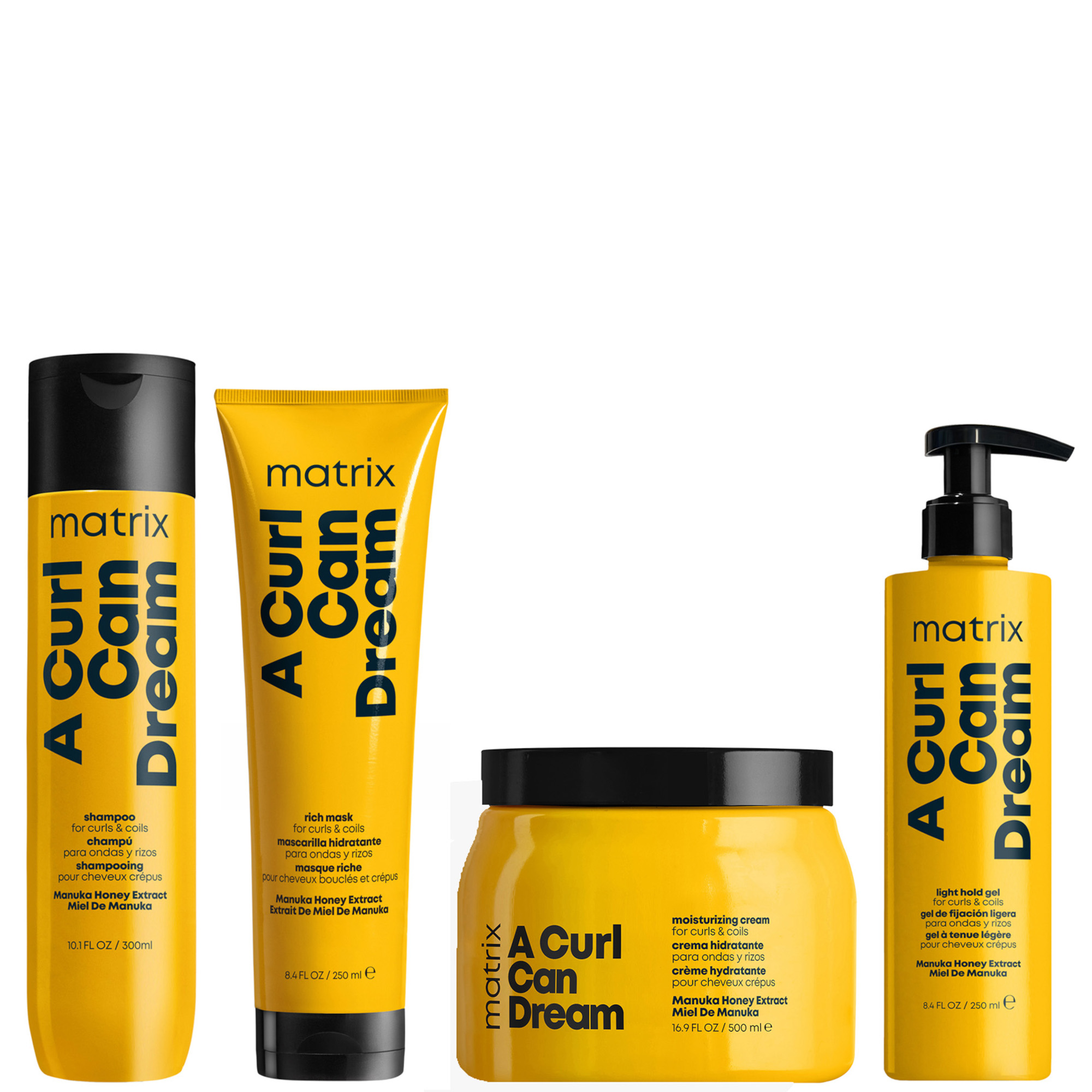 Matrix A Curl Can Dream Manuka Honey Infused Shampoo, Mask, Leave-in ...