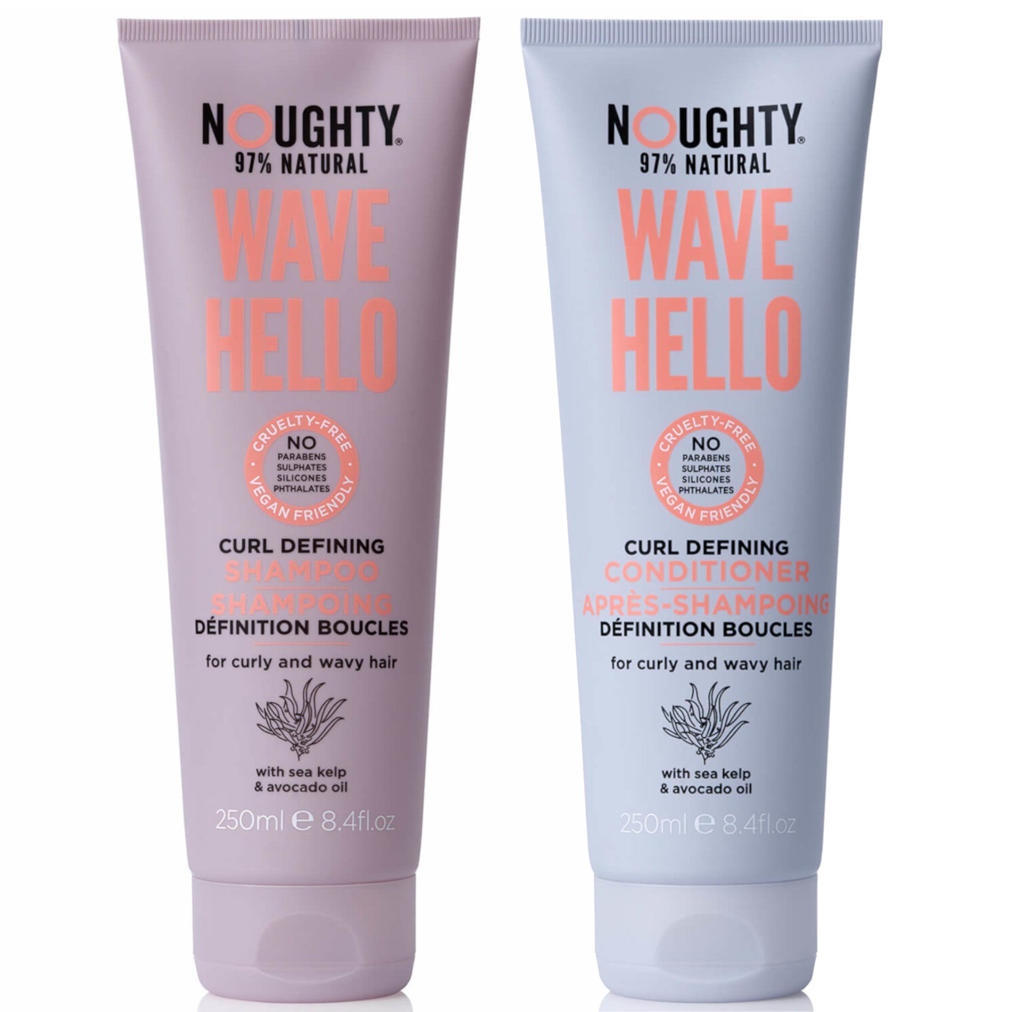 Noughty Wave Hello Shampoo and Conditioner Duo Bundle | LOOKFANTASTIC