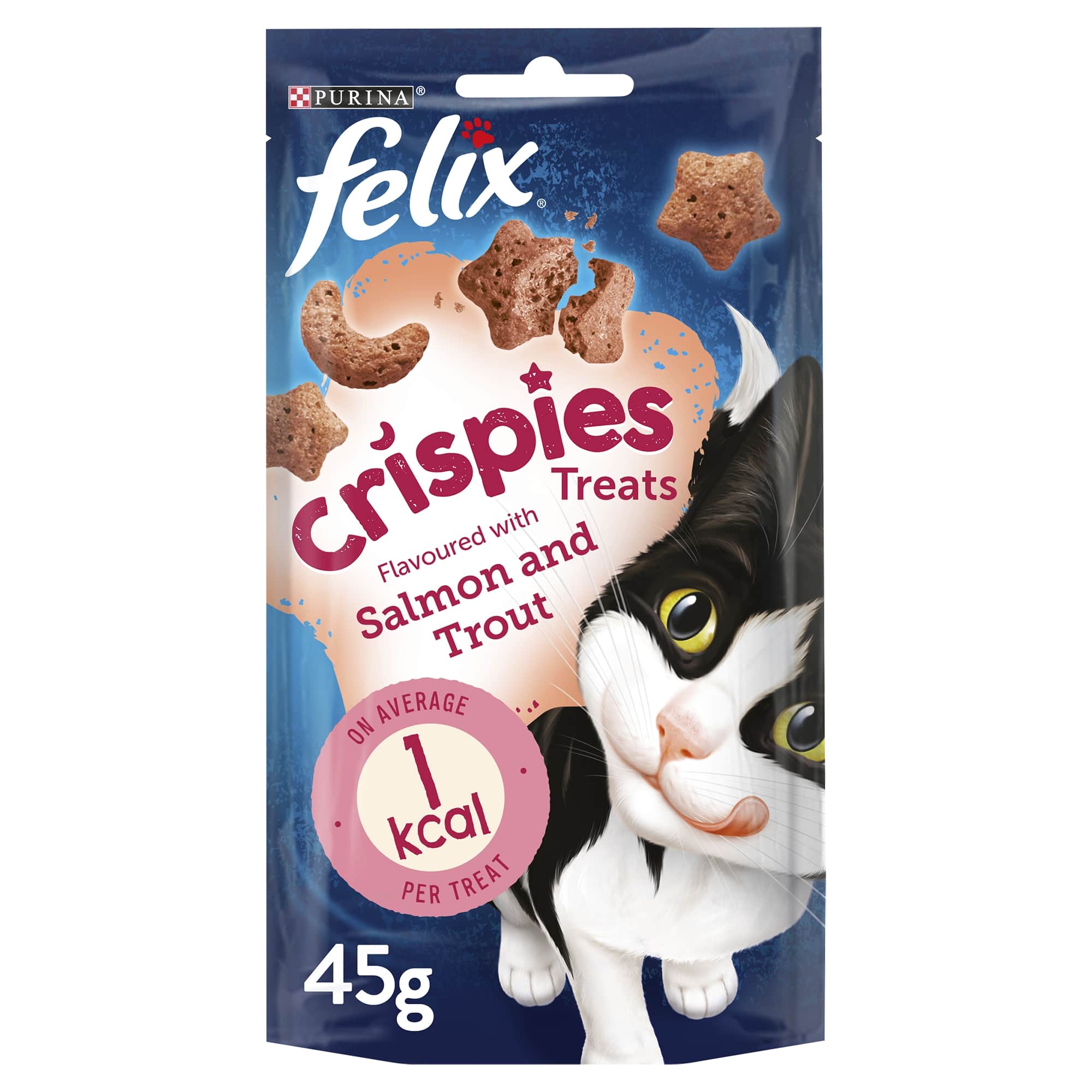 FELIX Crispies Cat Treats Salmon & Trout 45g | Purina Direct