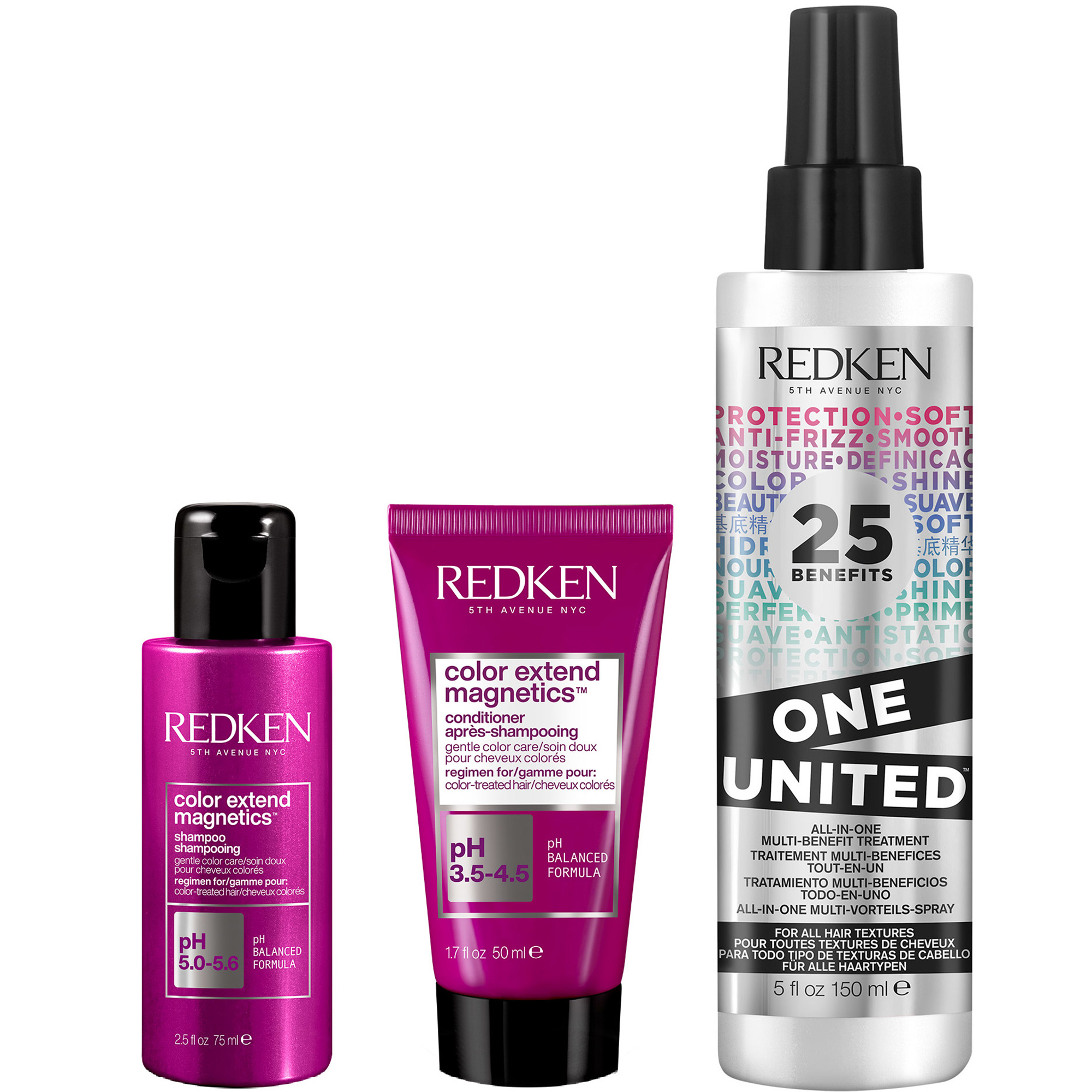 Redken Color Extend Magnetics Shampoo and Conditioner with One United ...
