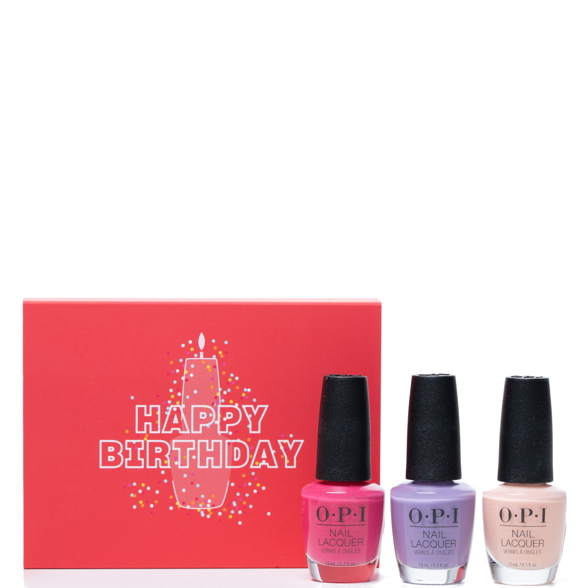 OPI Happy Birthday Gift Box Set 3 x 15ml (Worth £44.70) | LOOKFANTASTIC