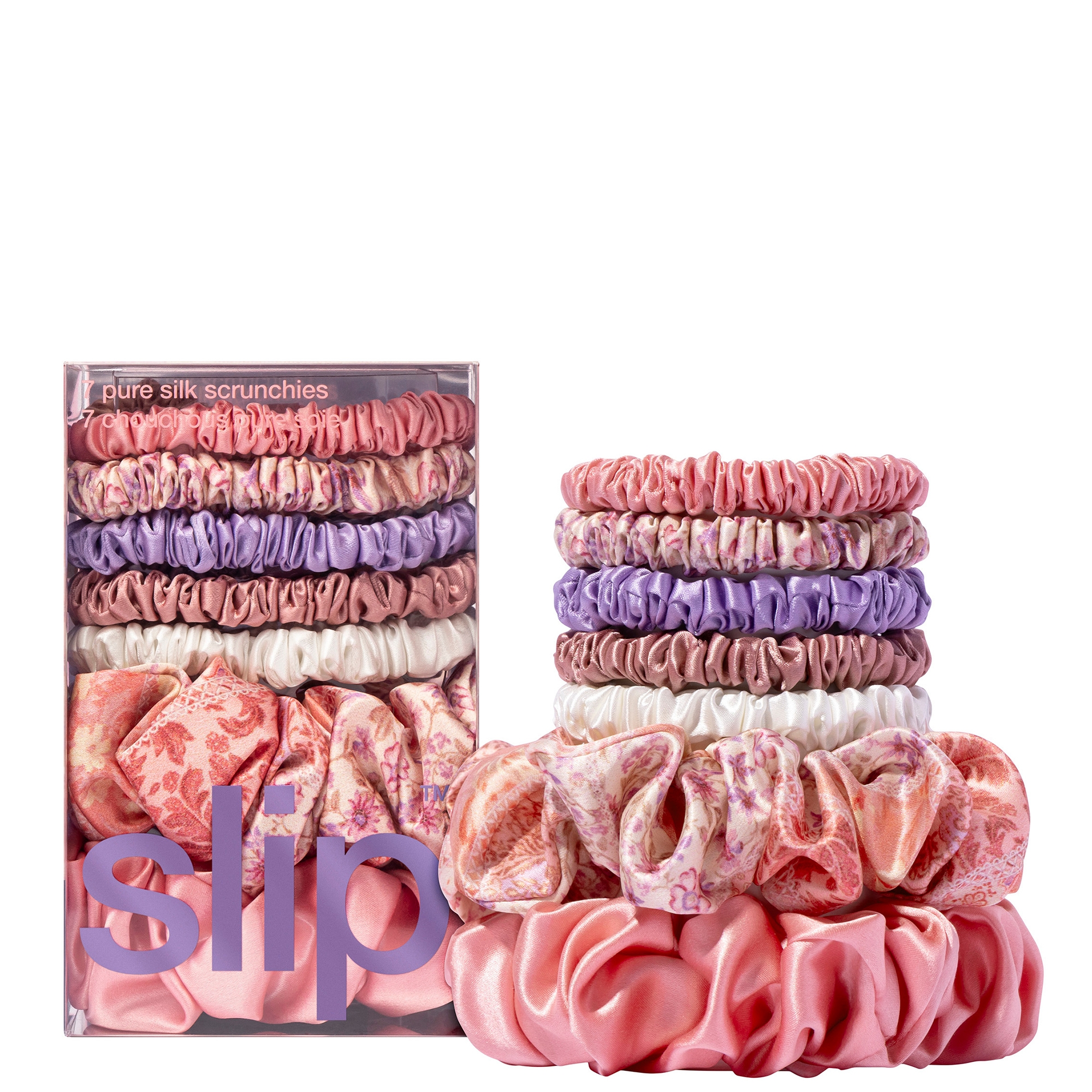 Slip Pure Silk Assorted Scrunchie Set - Boteh | LOOKFANTASTIC