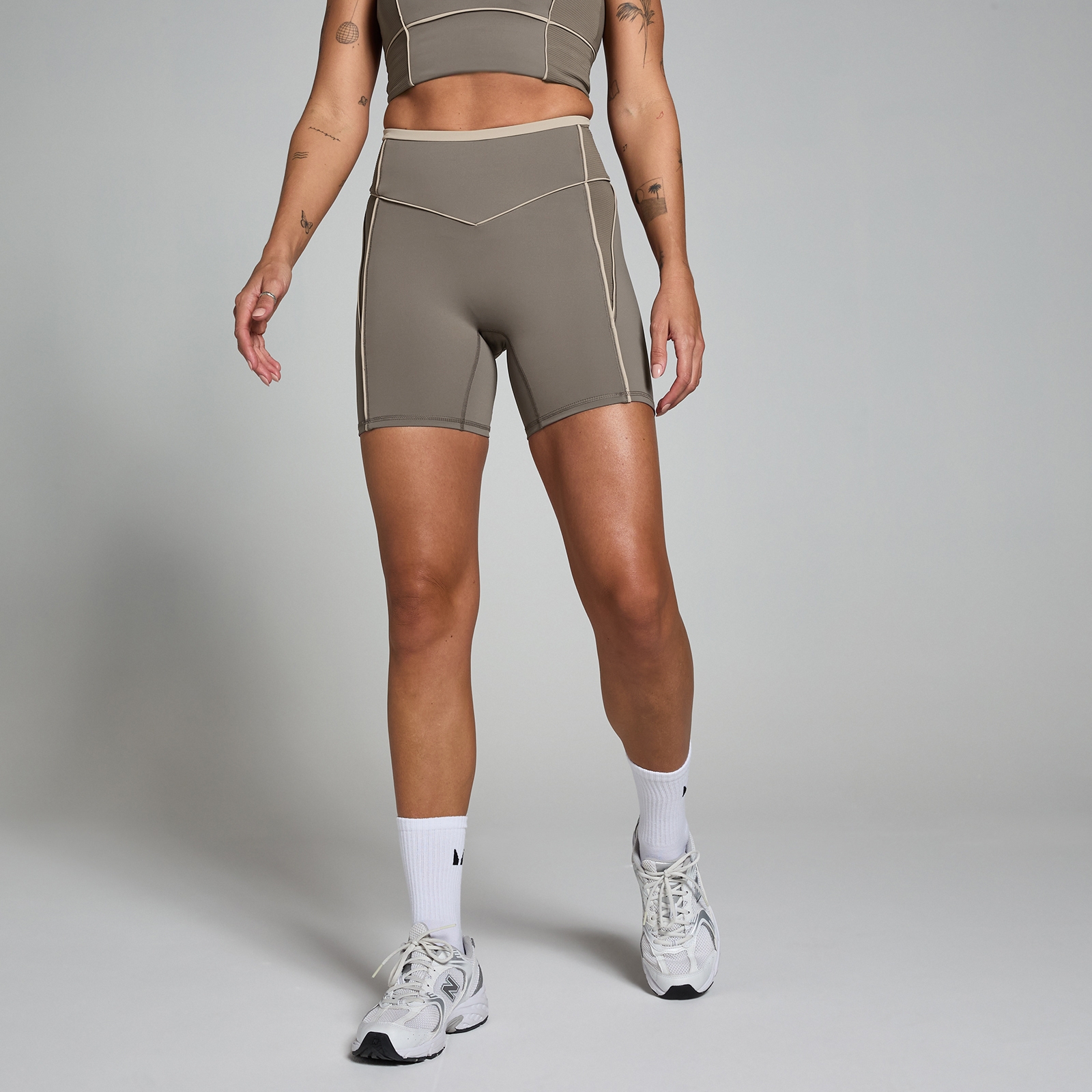 MP Women's Tempo Contrast Texture Cycling Short - Cashmere | MYPROTEIN™