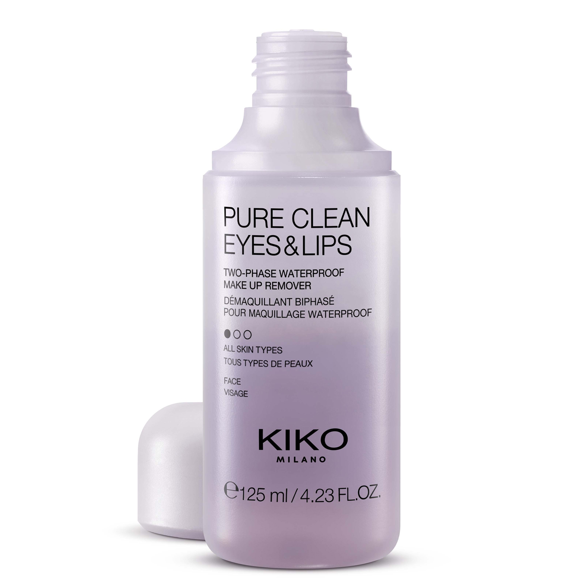 KIKO Milano Pure Clean Eyes & Lips Makeup Remover 125ml | LOOKFANTASTIC