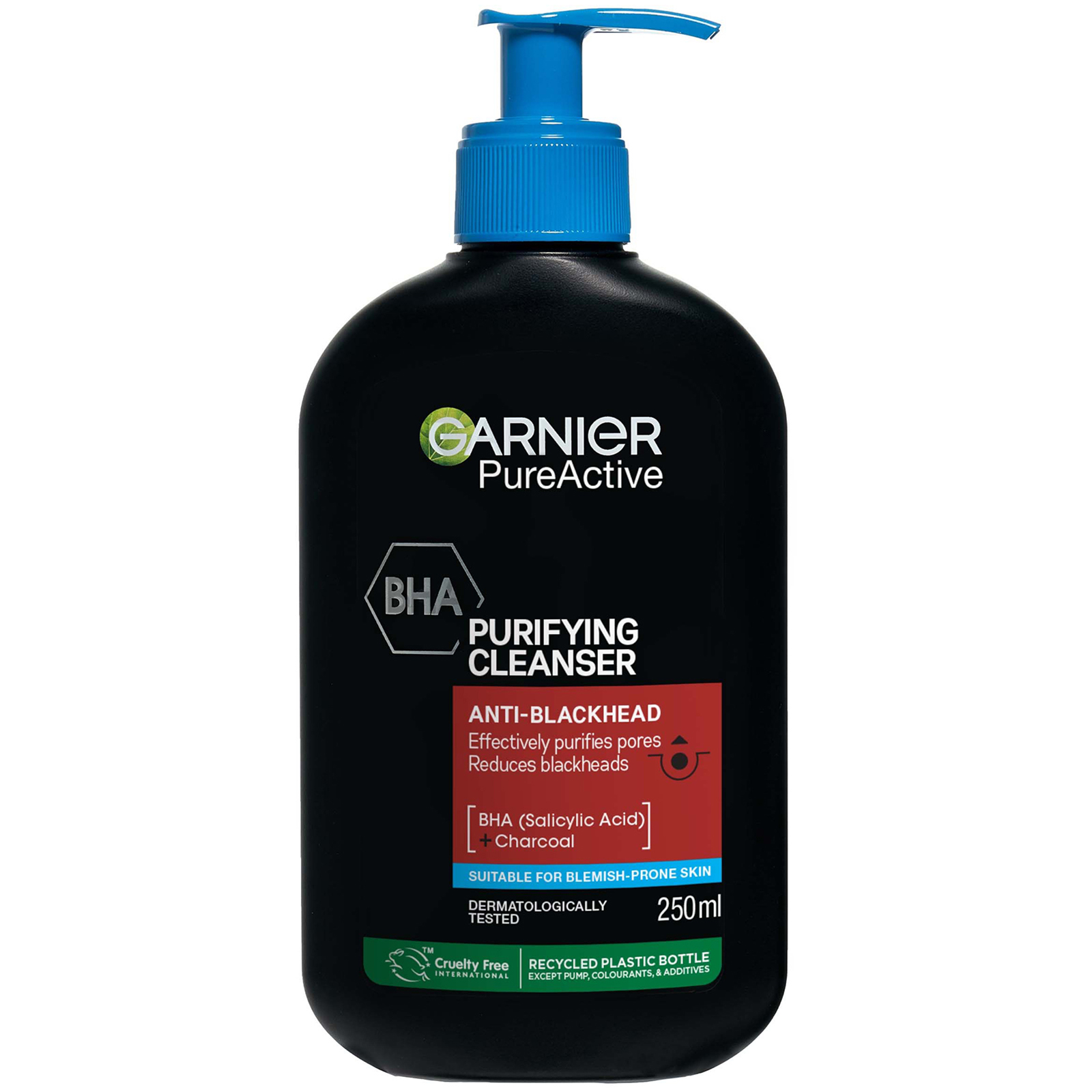 Garnier Pure Active BHA, Salicylic Acid and Charcoal Daily Face Cleanser 250ml | LOOKFANTASTIC