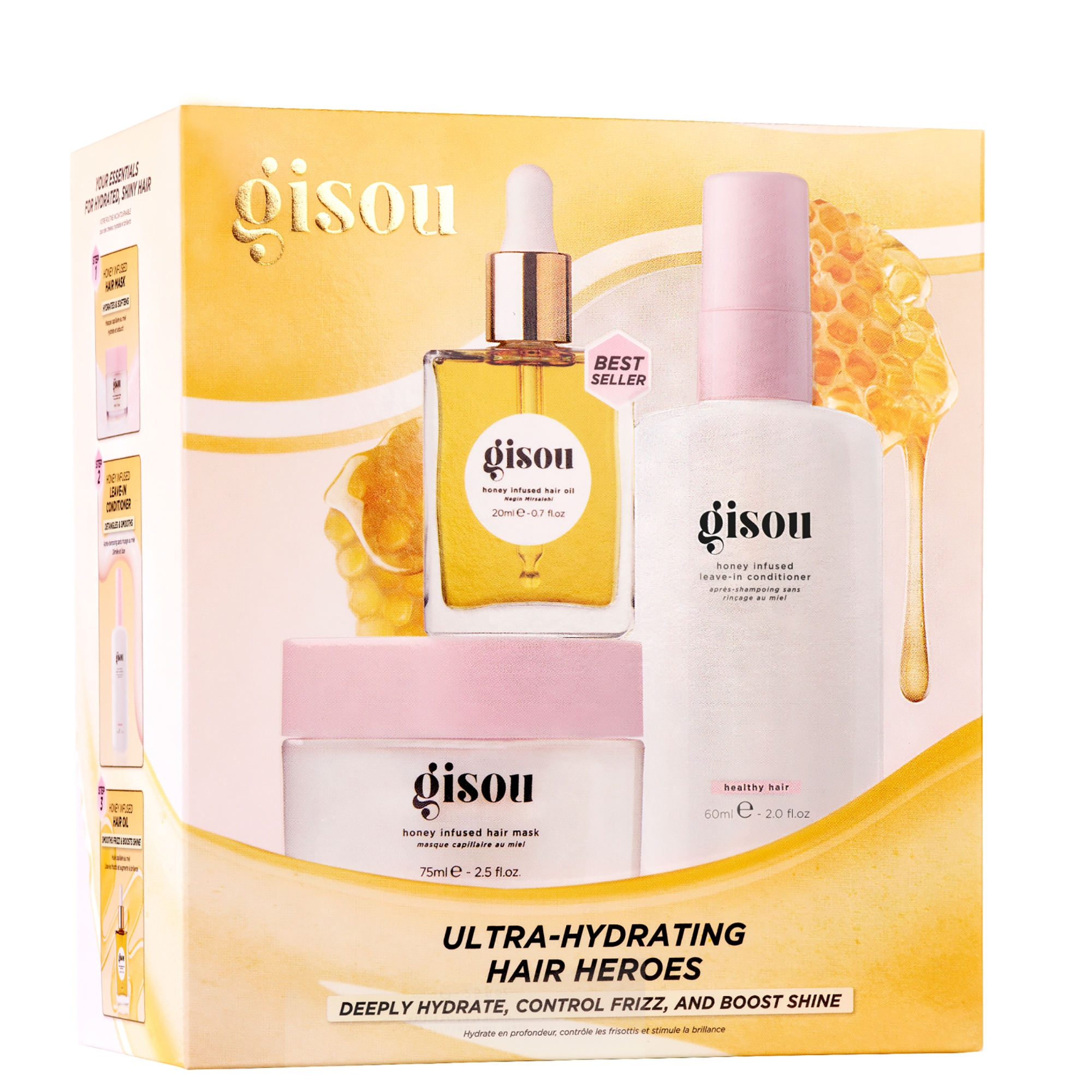 Gisou Ultra Hydrating Hair Heroes Bundle | Cult Beauty