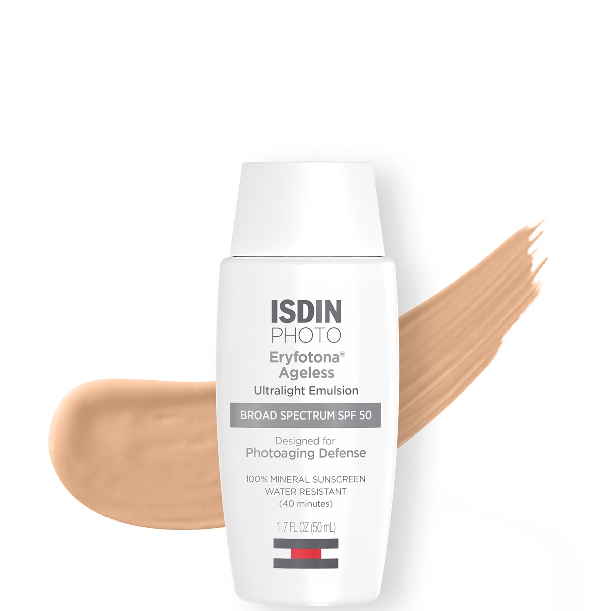 ISDIN Eryfotona Ageless Mineral Broad-Spectrum Tinted Face Sunscreen ...