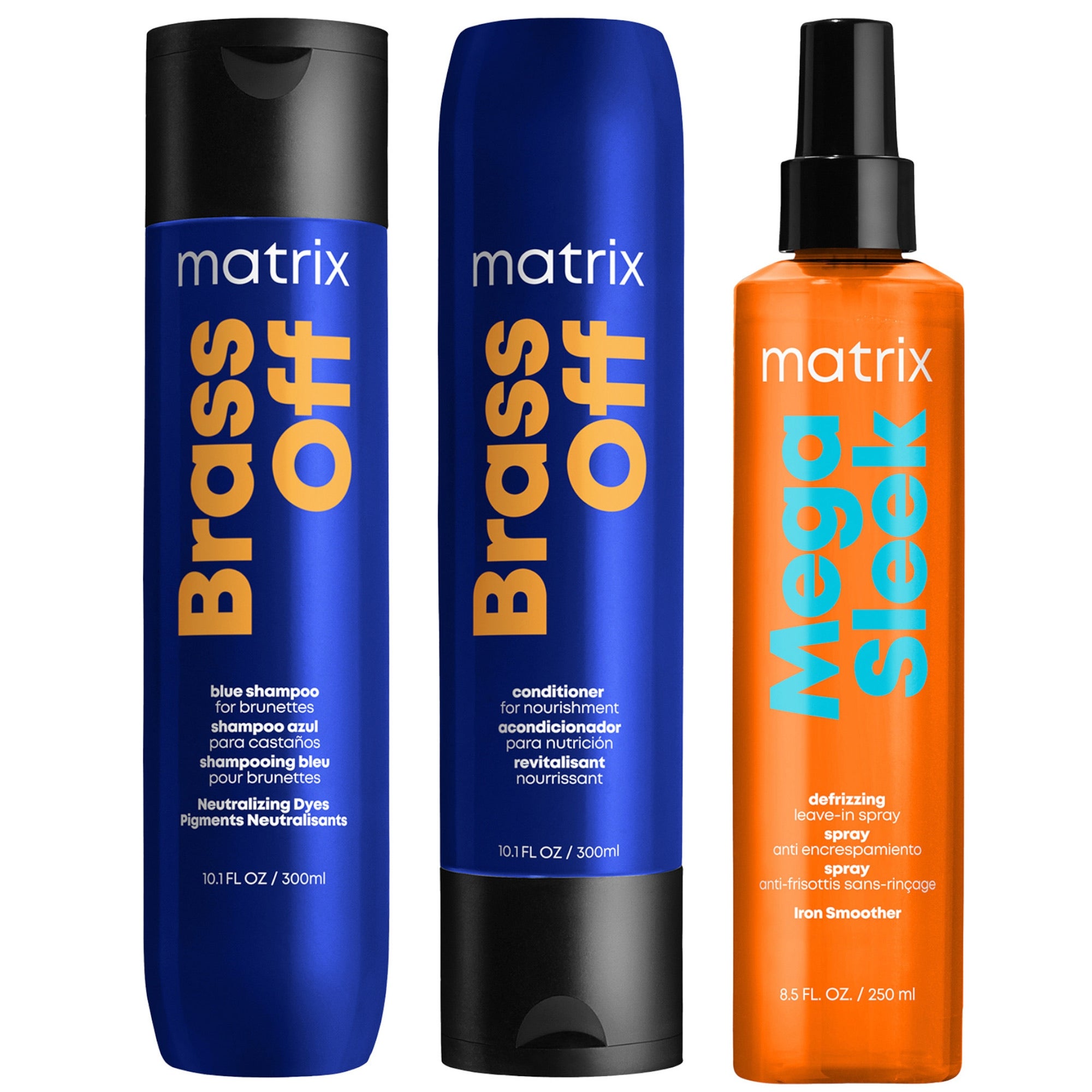 Matrix Brass Off Anti-Brass Blue Shampoo and Conditioner For Lightened ...