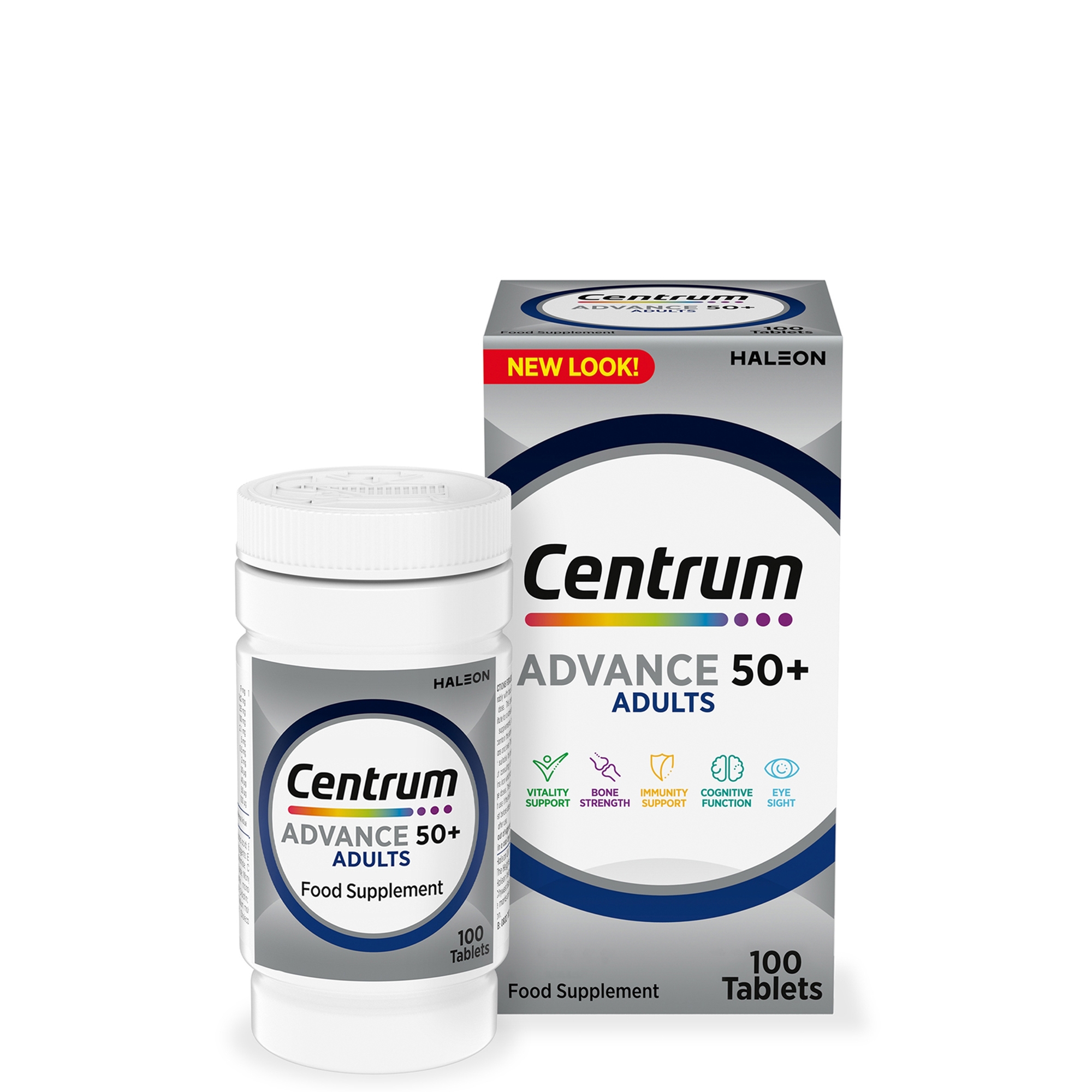 Centrum Advance 50+ Multivitamins and Minerals Tablets - 100 Tablets ...