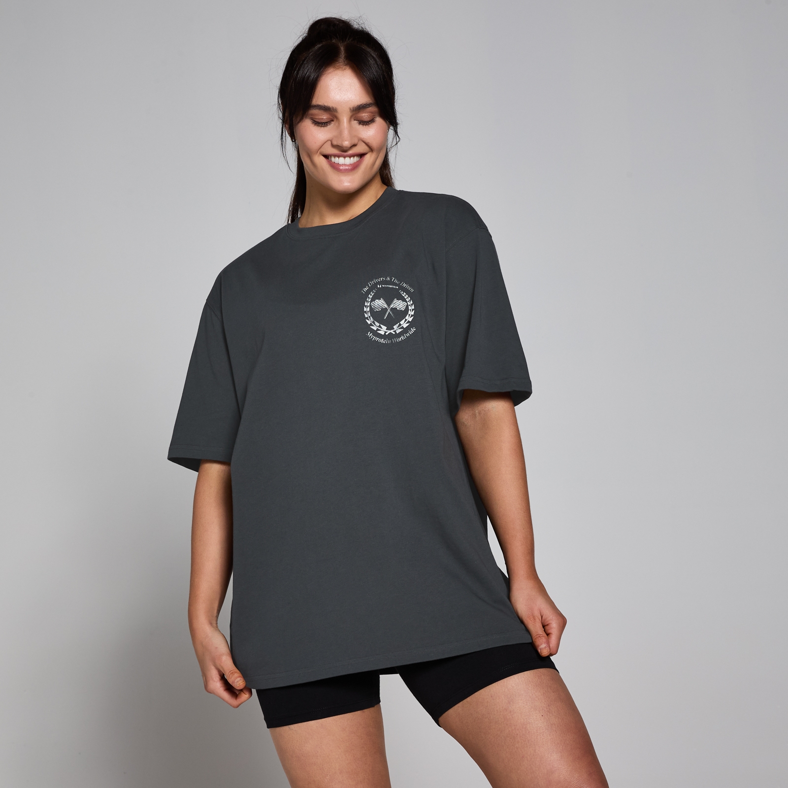 T-shirt oversize z kolekcji Move Club MP – Light Grey Marl | MYPROTEIN™
