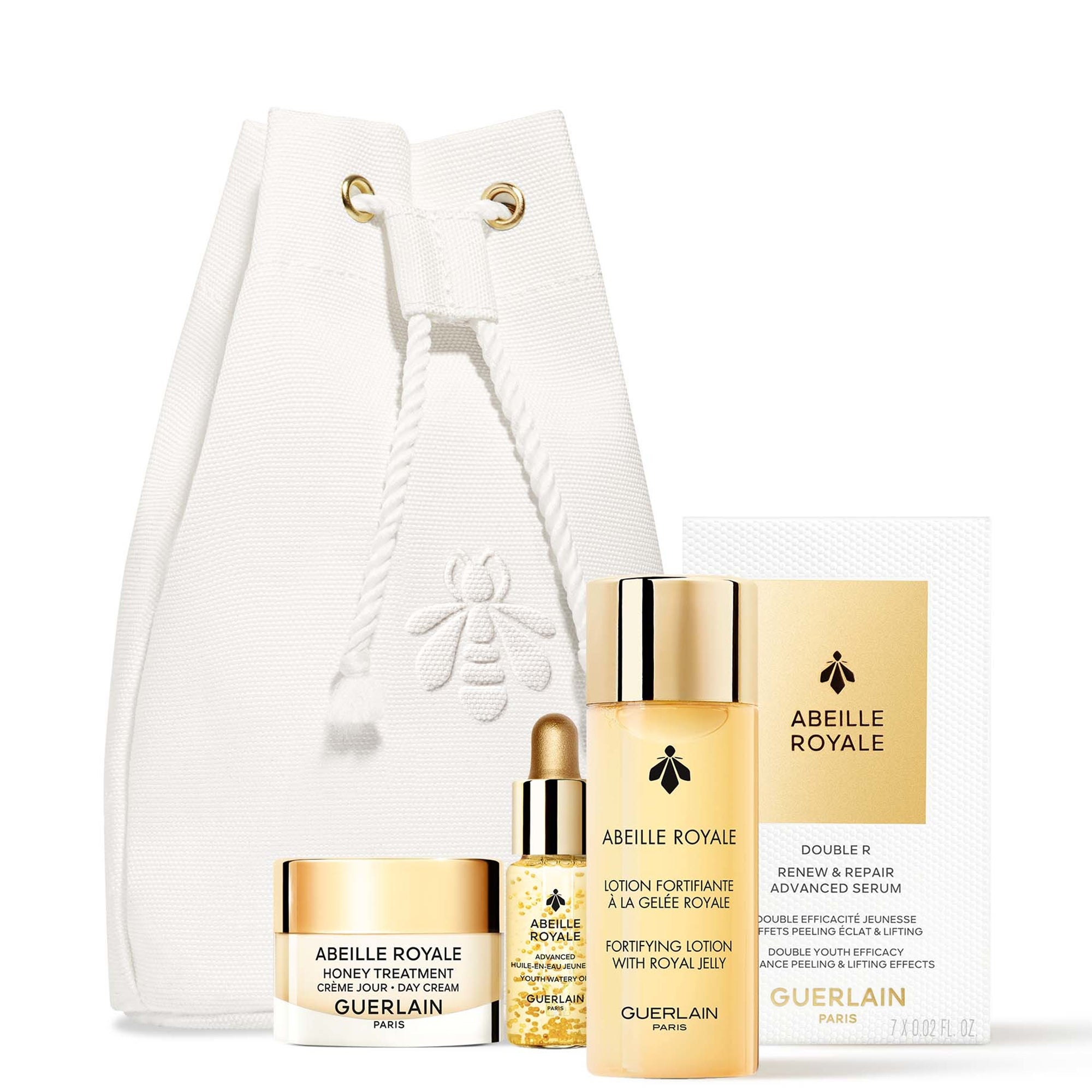 GUERLAIN Abeille Royale Luxury Pouch with Miniatures | LOOKFANTASTIC