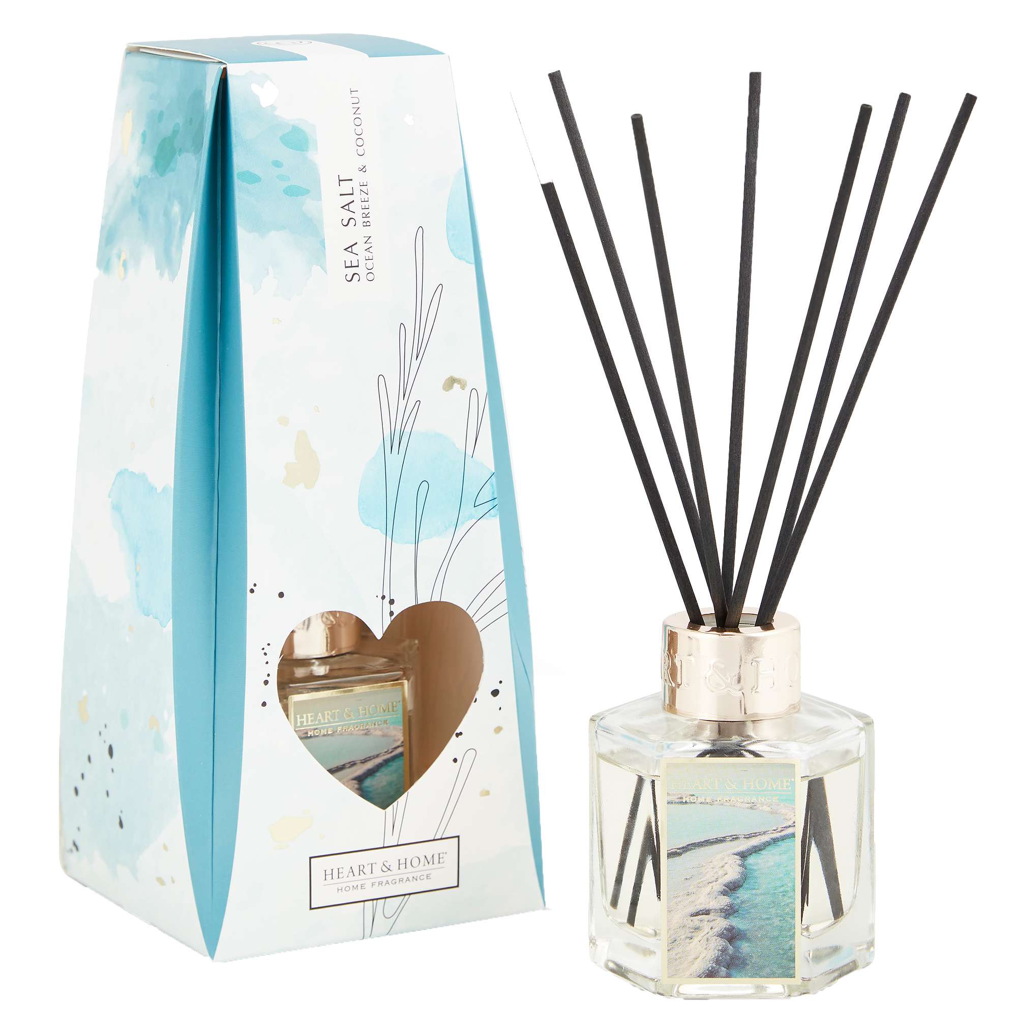 Heart & Home Reed Diffusers Sea Salt 70ml | Fragrance Direct