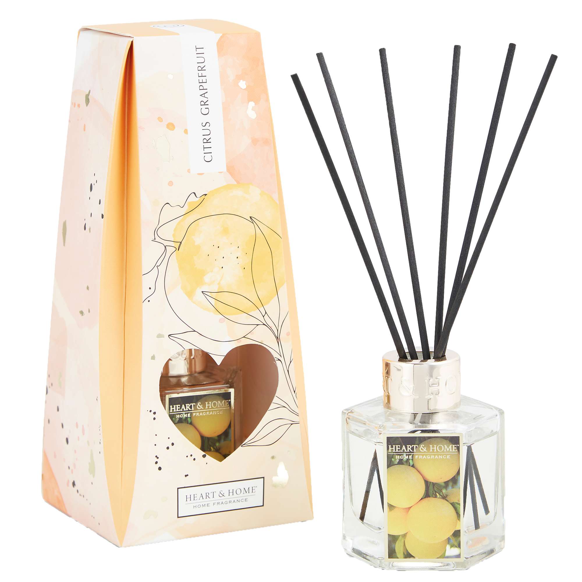 Heart & Home Reed Diffusers Citrus Grapefruit 70ml | Fragrance Direct