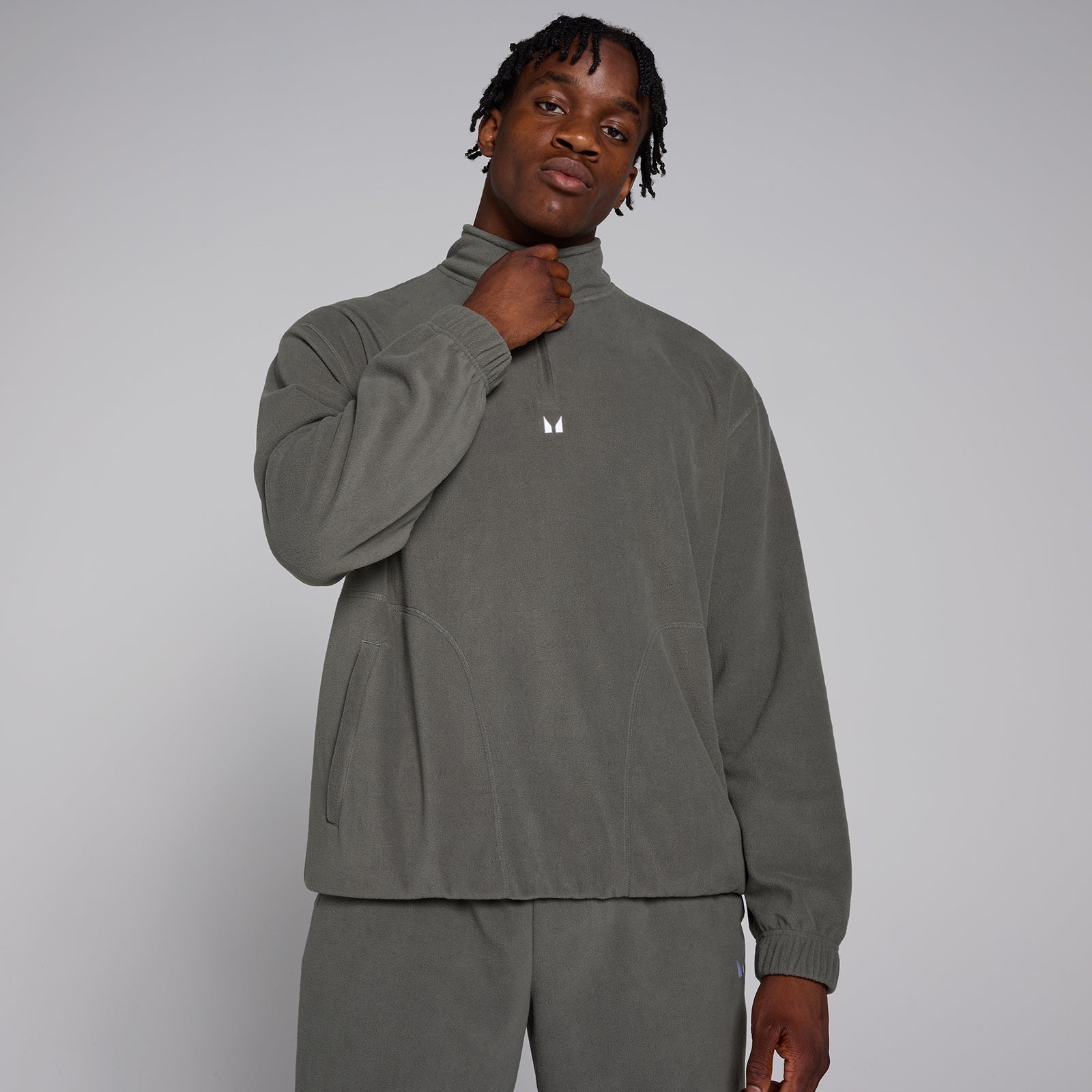 MP Men's Zip Through Fleece - Gun Metal | Myprotein IE