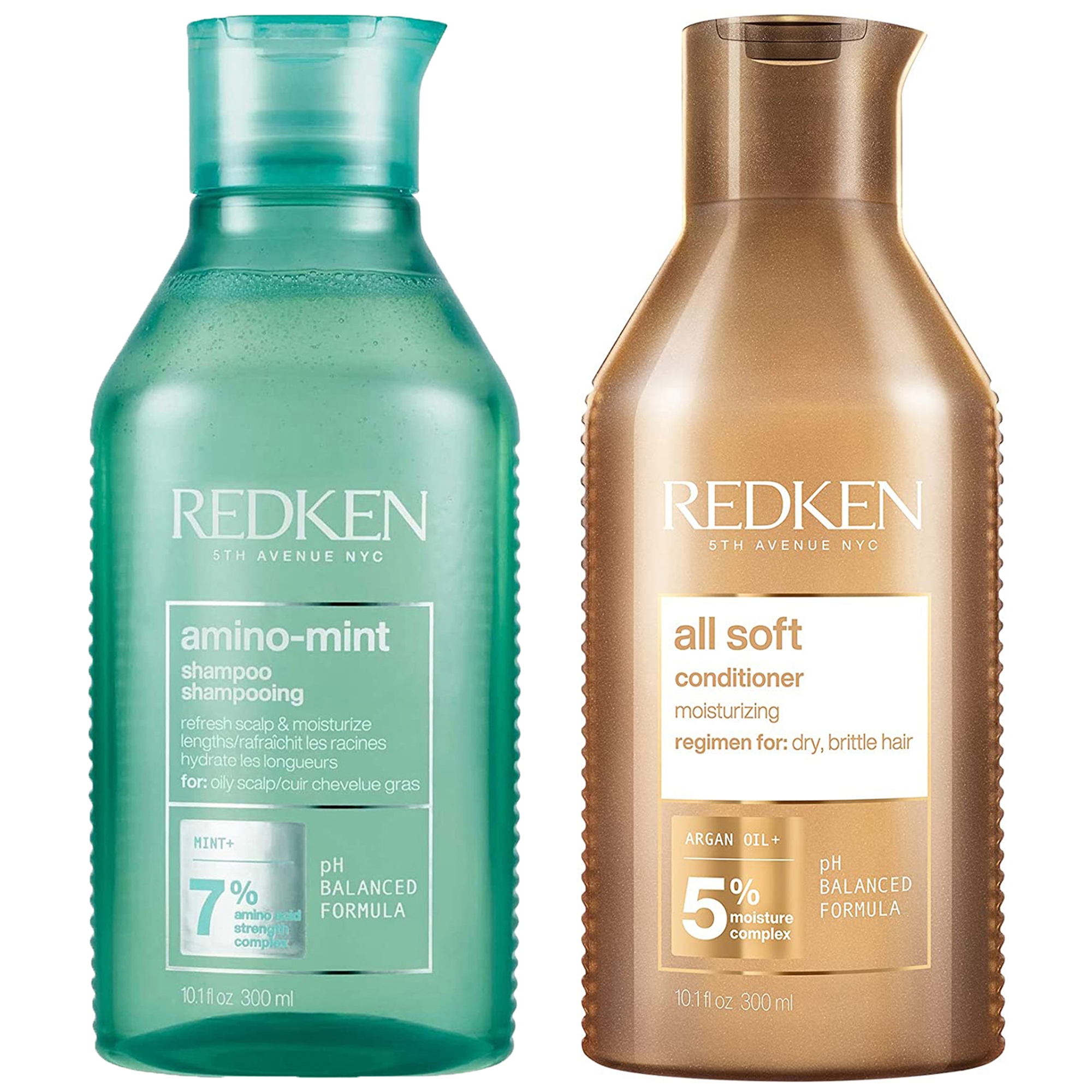 Redken Amino Mint Scalp Cleansing for Greasy Hair Shampoo and All Soft ...