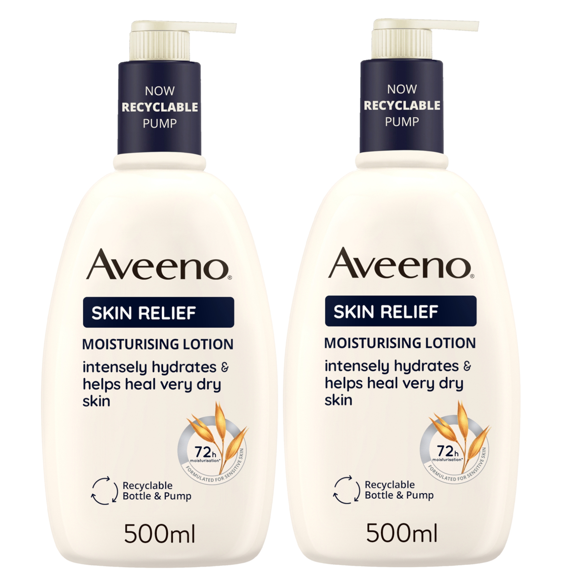 Aveeno Skin Relief Lotion Duo for Intense Hydration 1L Mega Bundle ...