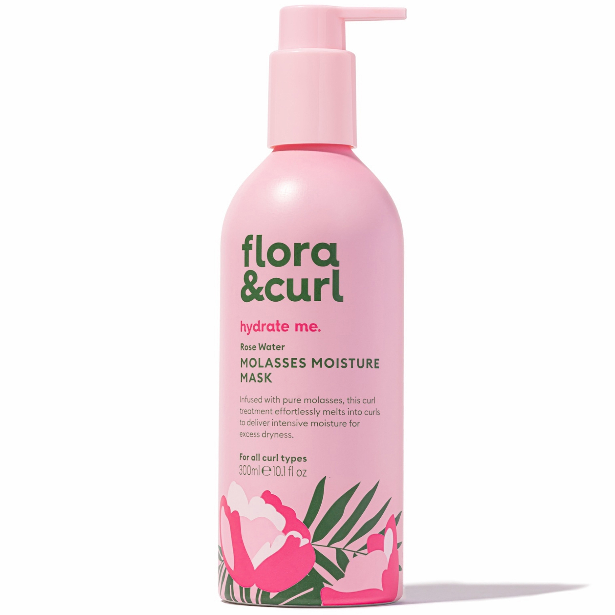 Flora & Curl Rose Water Molasses Moisture Mask 300ml | LOOKFANTASTIC