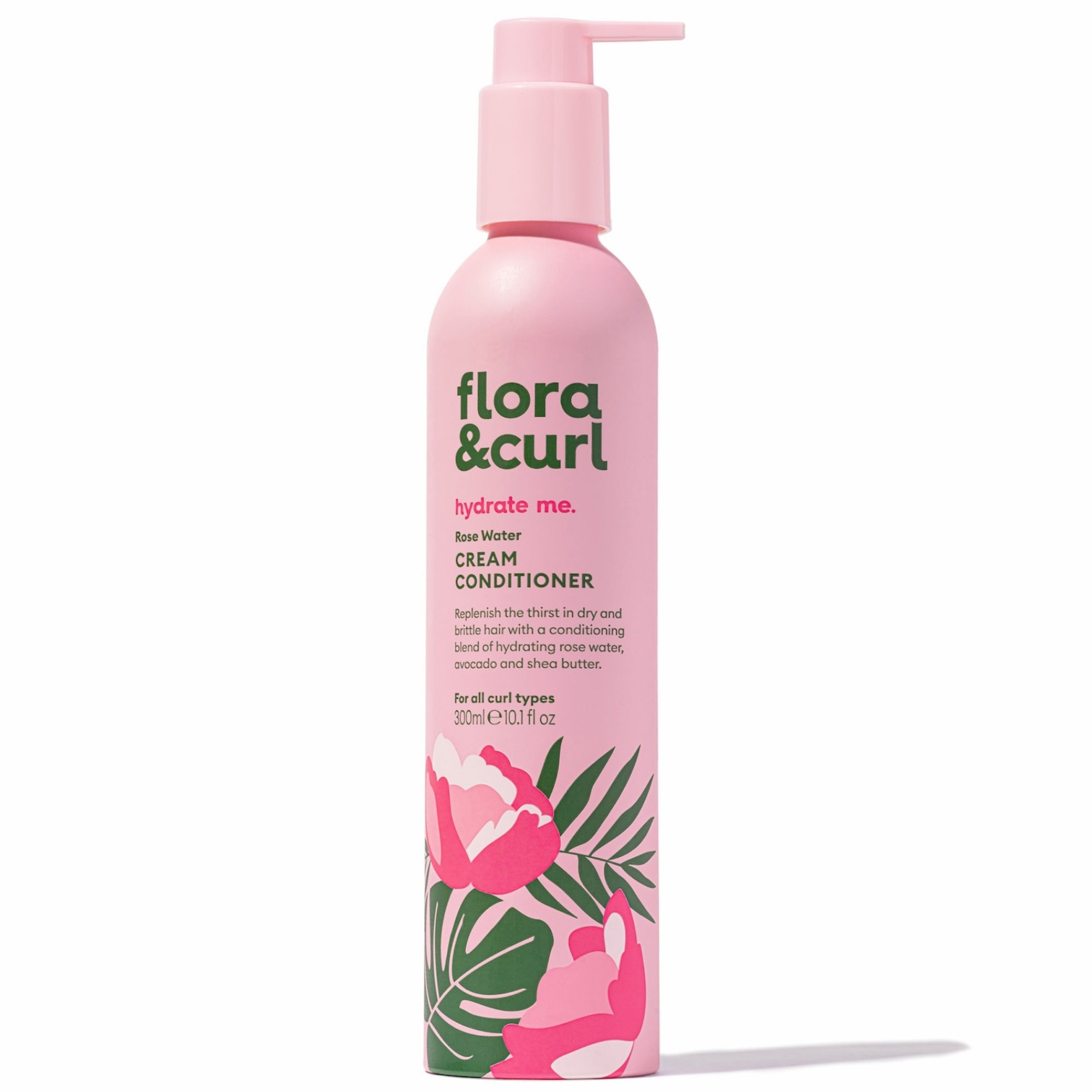 Flora & Curl Rose Water Cream Conditioner 300ml | LOOKFANTASTIC
