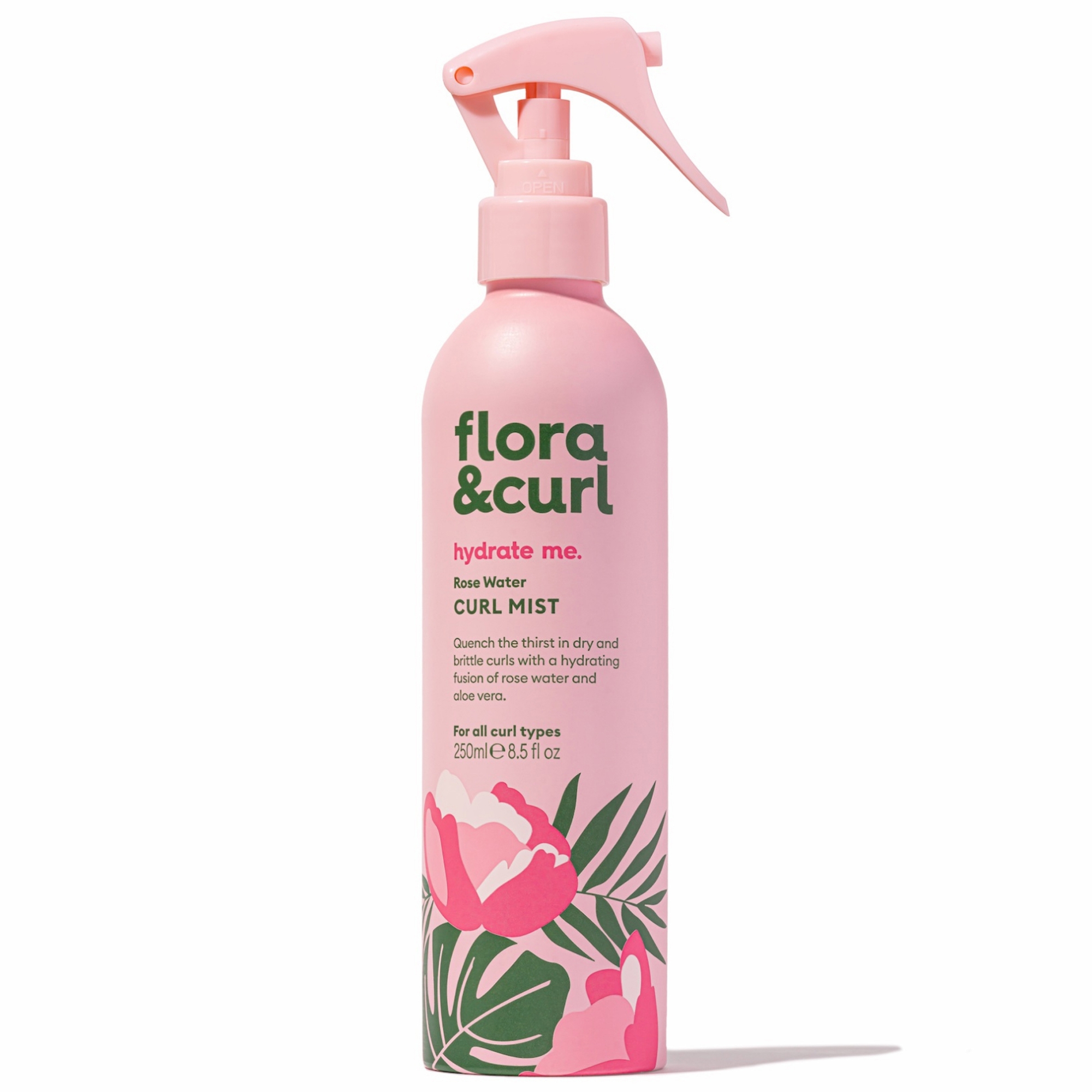 Flora & Curl Rose Water Curl Mist 250ml | LOOKFANTASTIC