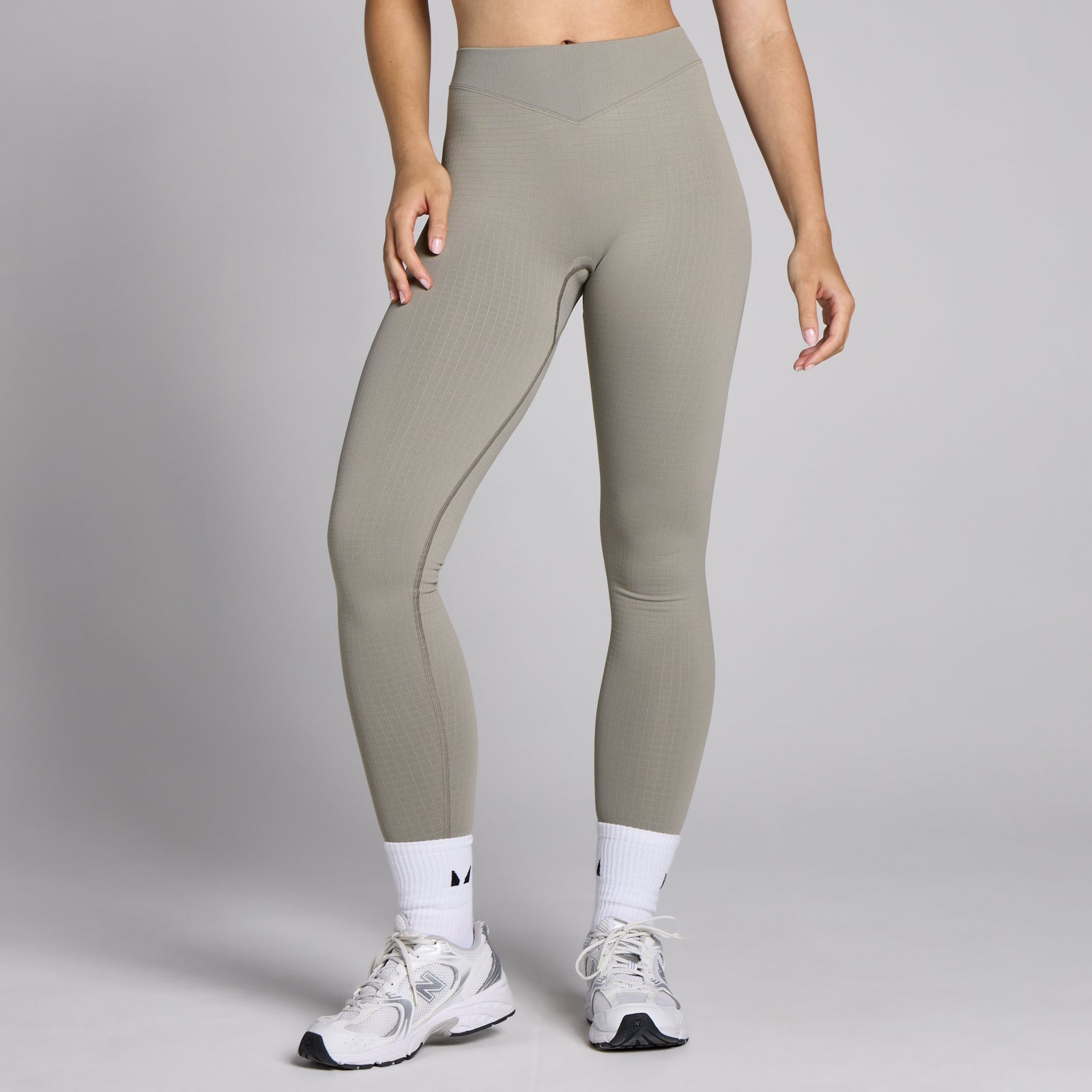 MP Women's Tempo Contrast Texture Leggings - Cashmere | Myprotein UK