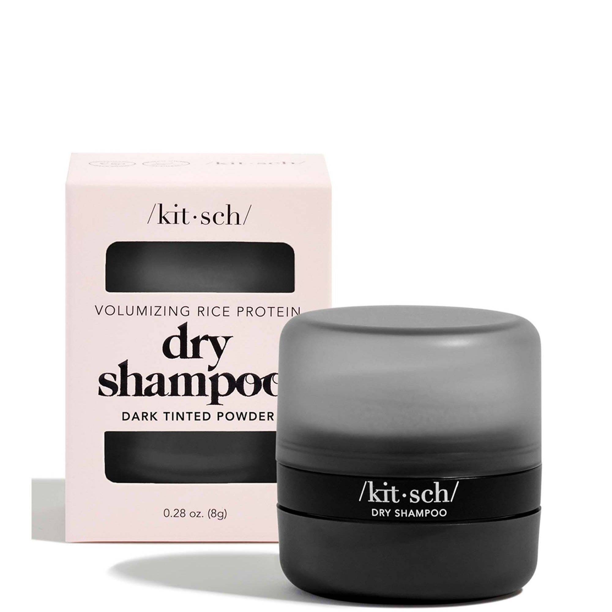 Kitsch Volumising Rice Protein Dry Shampoo - Dark Tinted Powder 8g ...