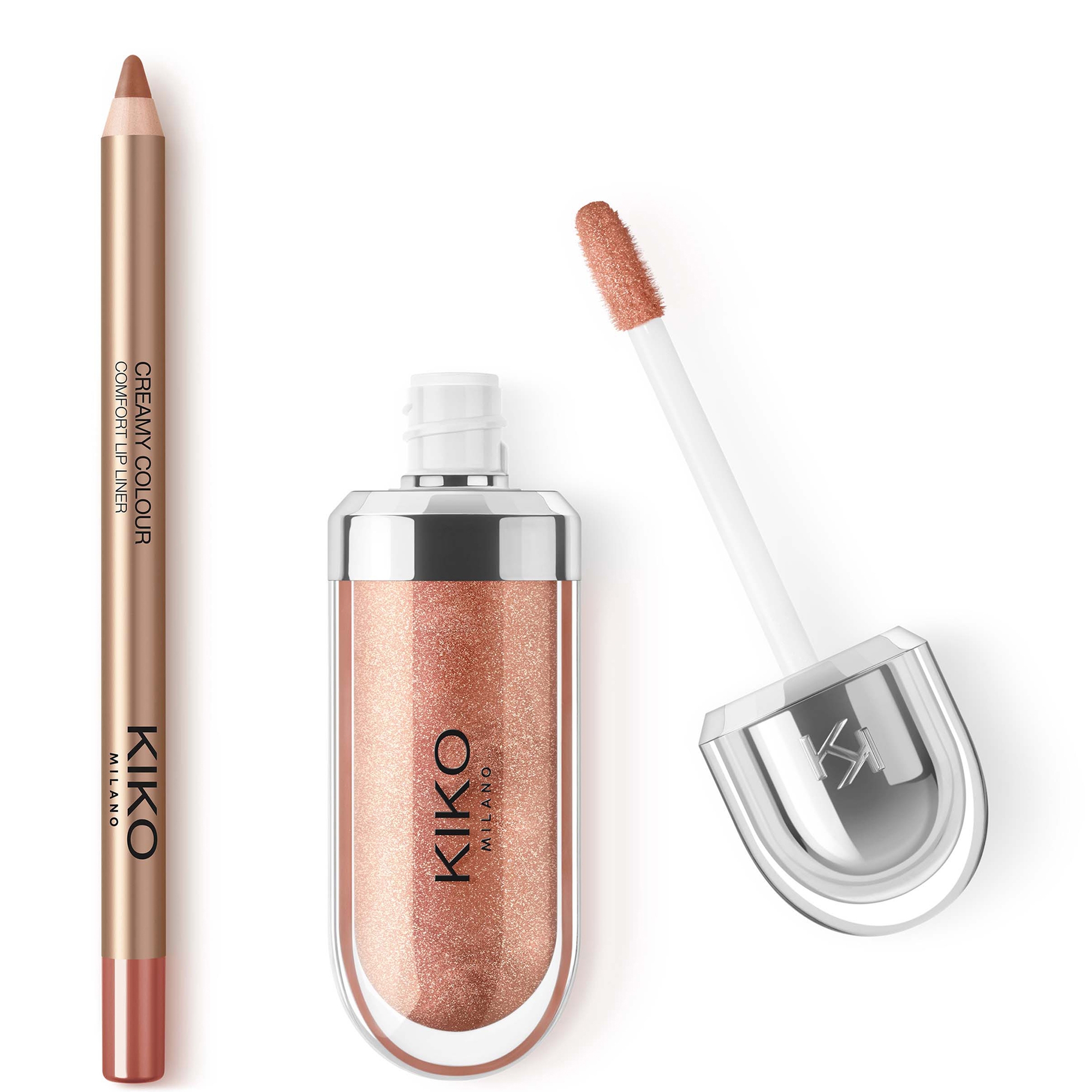 KIKO Milano3D Hydra Exclusive Golden Shimmer Lip Combo | LOOKFANTASTIC