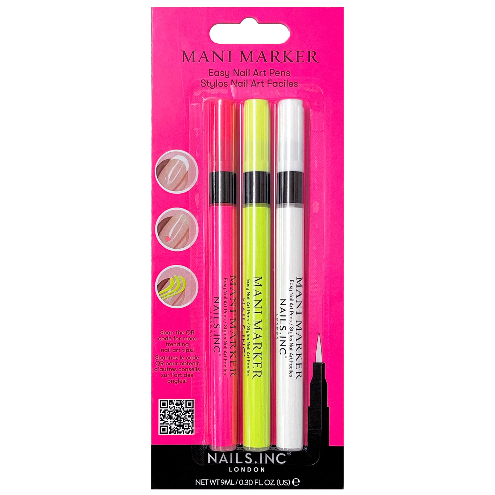 nails inc. Neon Mani Marker Trio | LOOKFANTASTIC