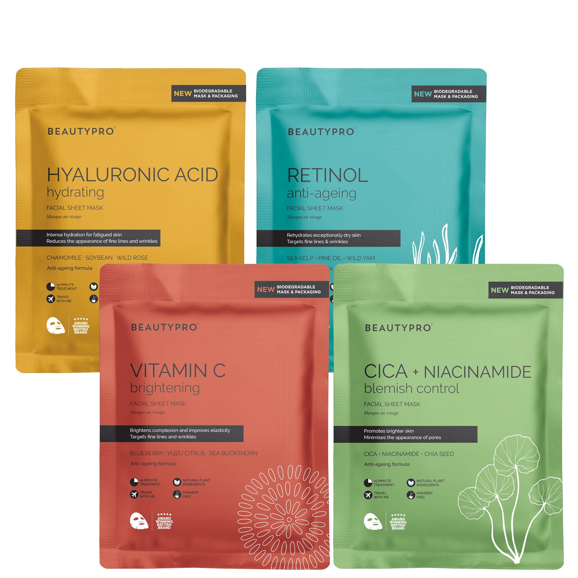 BEAUTYPRO Cult Classics Sheet Masks | LOOKFANTASTIC