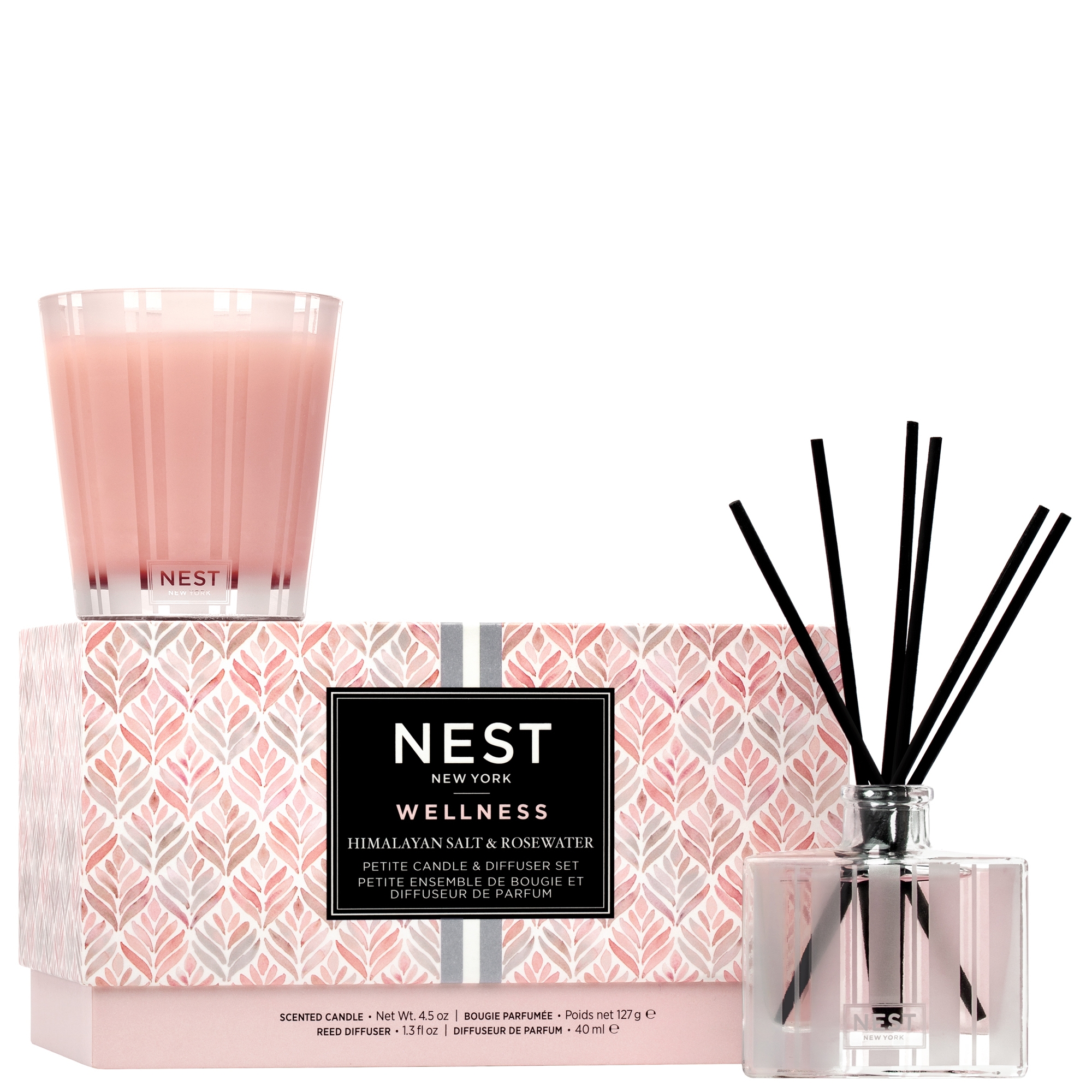 NEST New York Himalayan Salt & Rosewater Petite Candle and Petite Reed ...