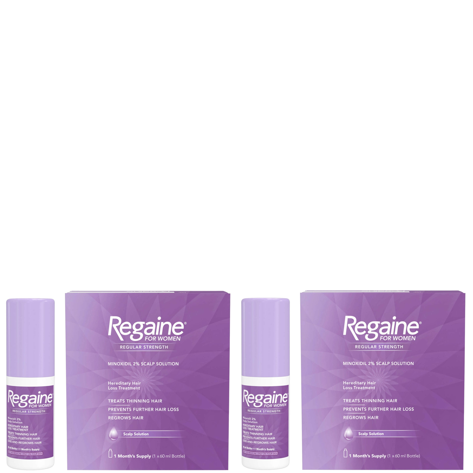 Regaine For Women Re-Growth Scalp Solution with 2% Minoxidil - 2 Month ...
