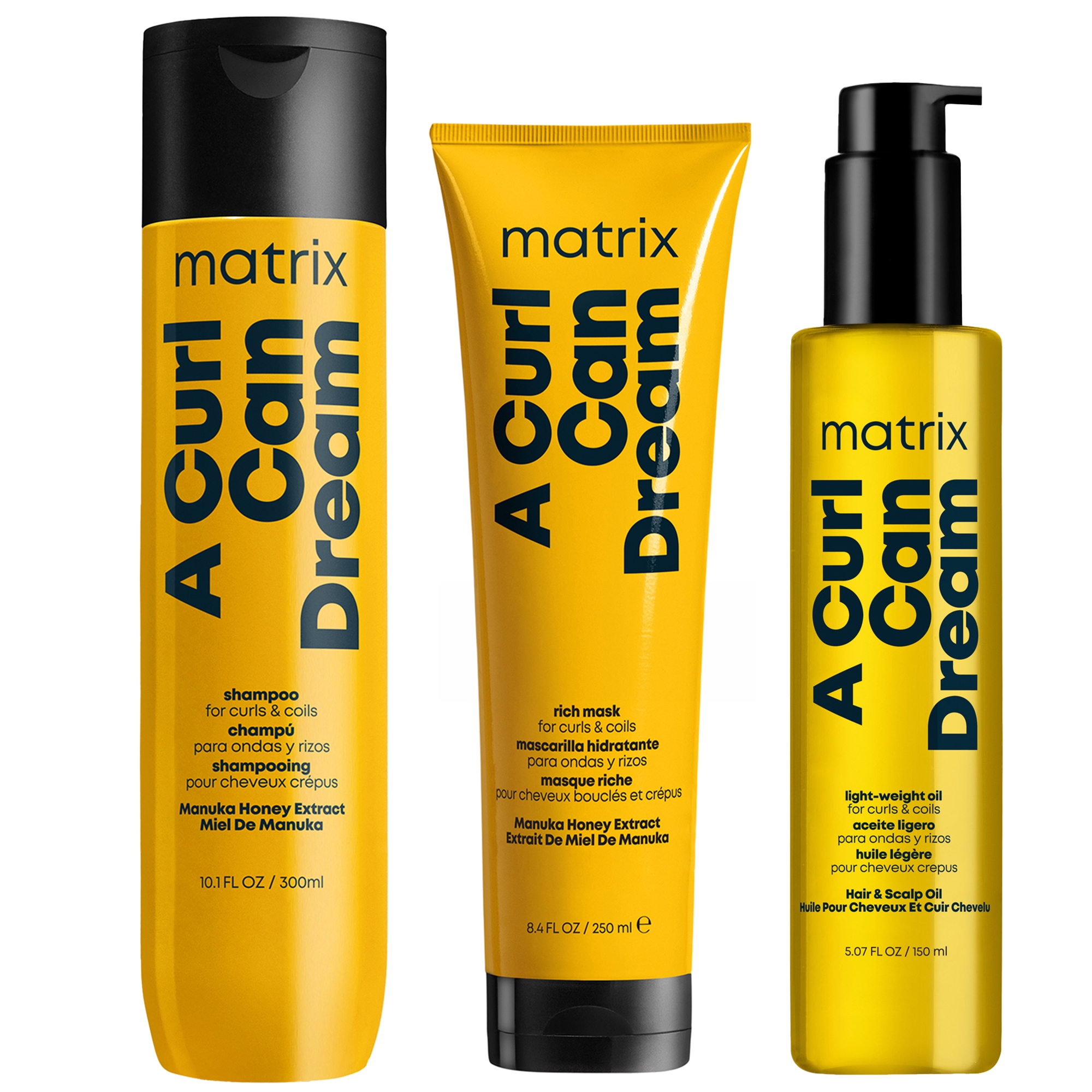 Matrix A Curl Can Dream Cleansing Shampoo 300ml, Hair Mask 250ml and ...
