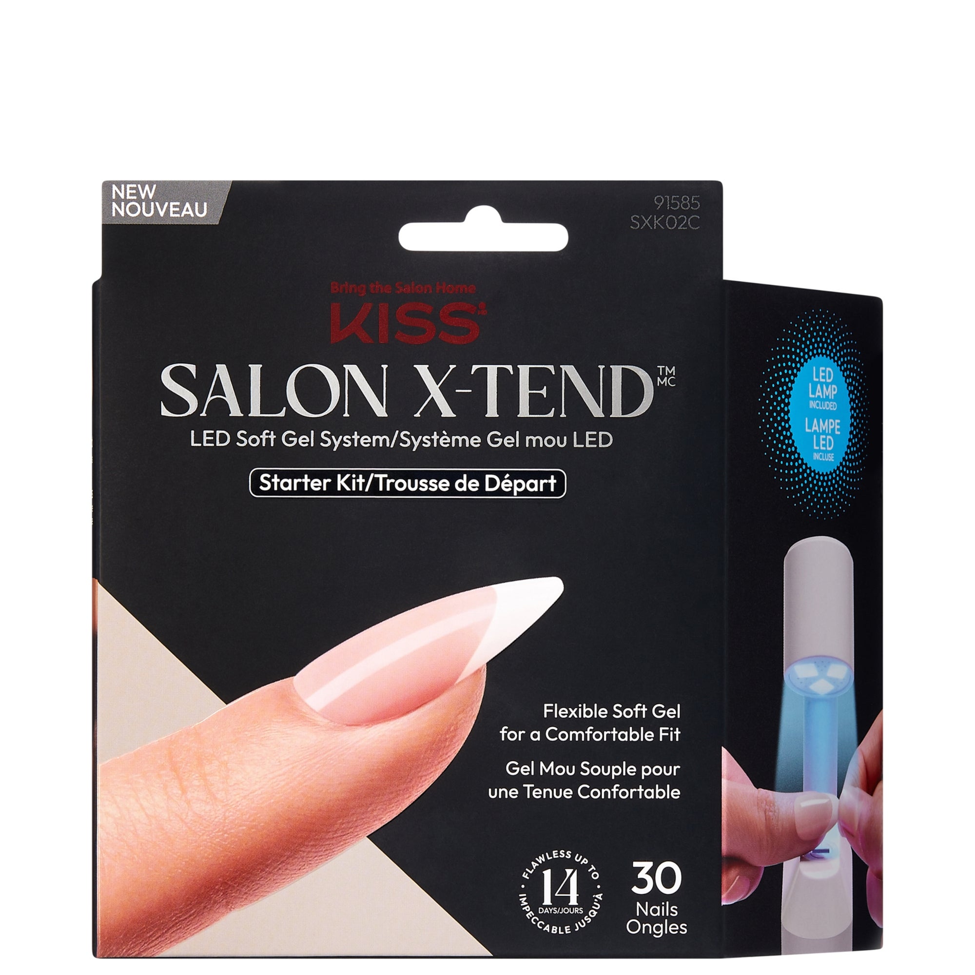 Kiss Salon X-tend LED Soft Gel System - Pure | LOOKFANTASTIC