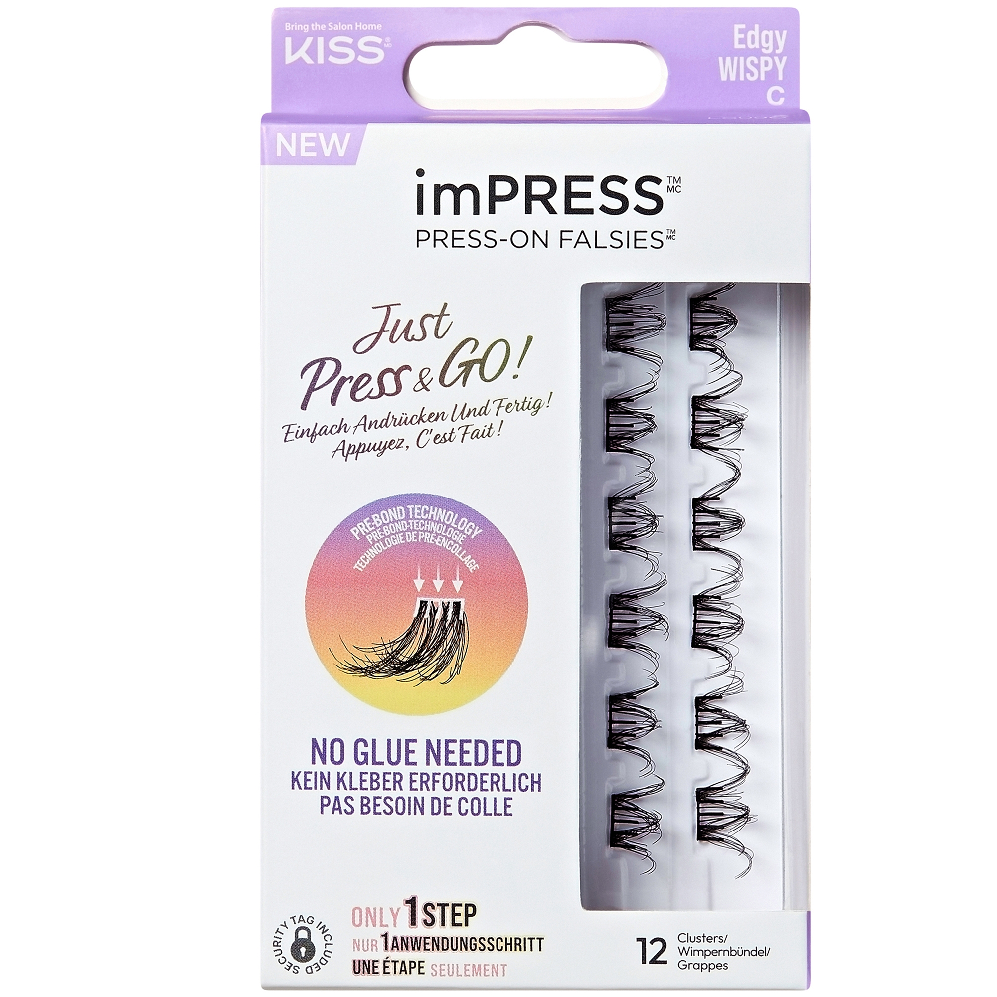 Kiss imPRESS Press On Single Lashes - Edgy Wispy | LOOKFANTASTIC