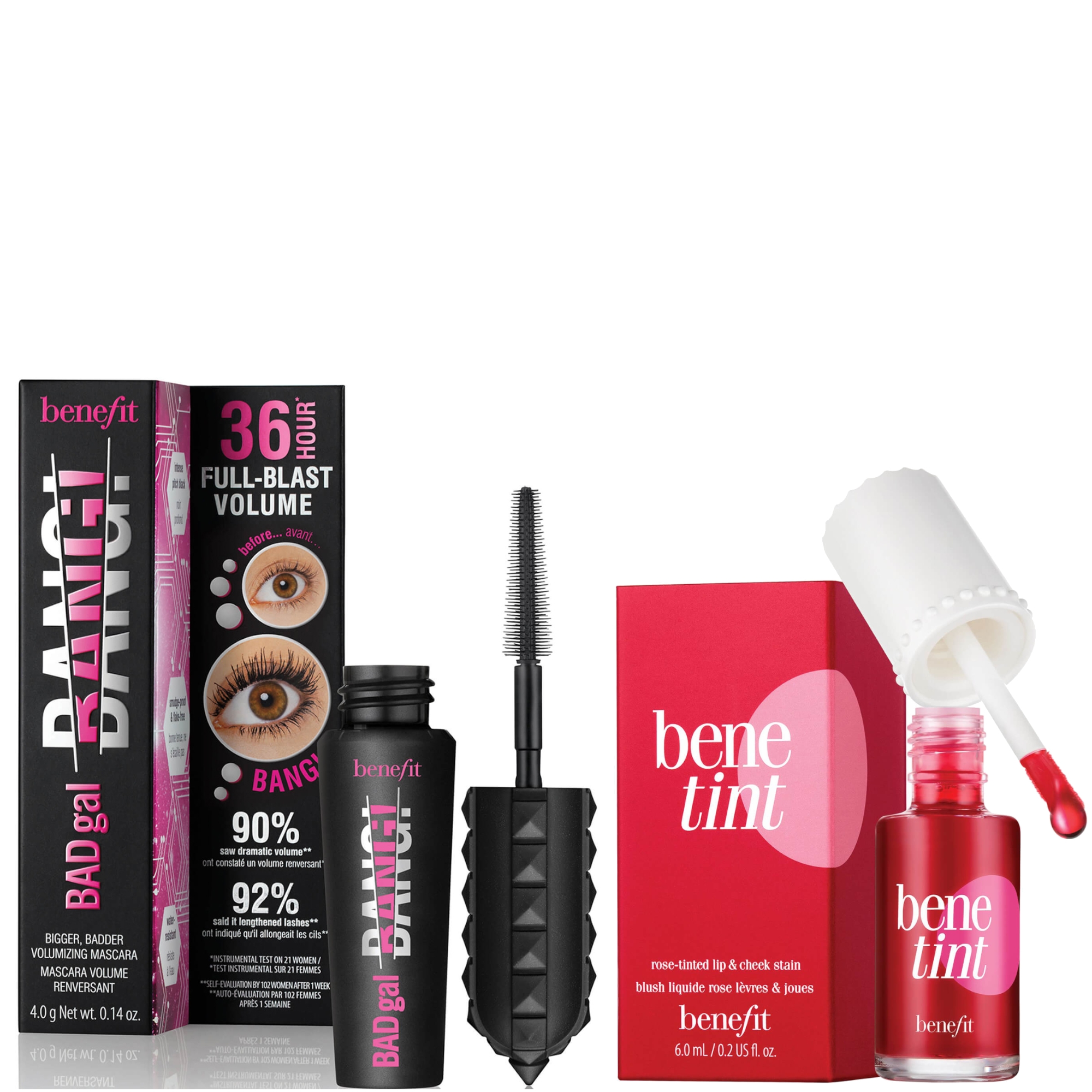 benefit Benetint 6ml and Mini Mascara Bundle - Badgal Bang Volumising ...