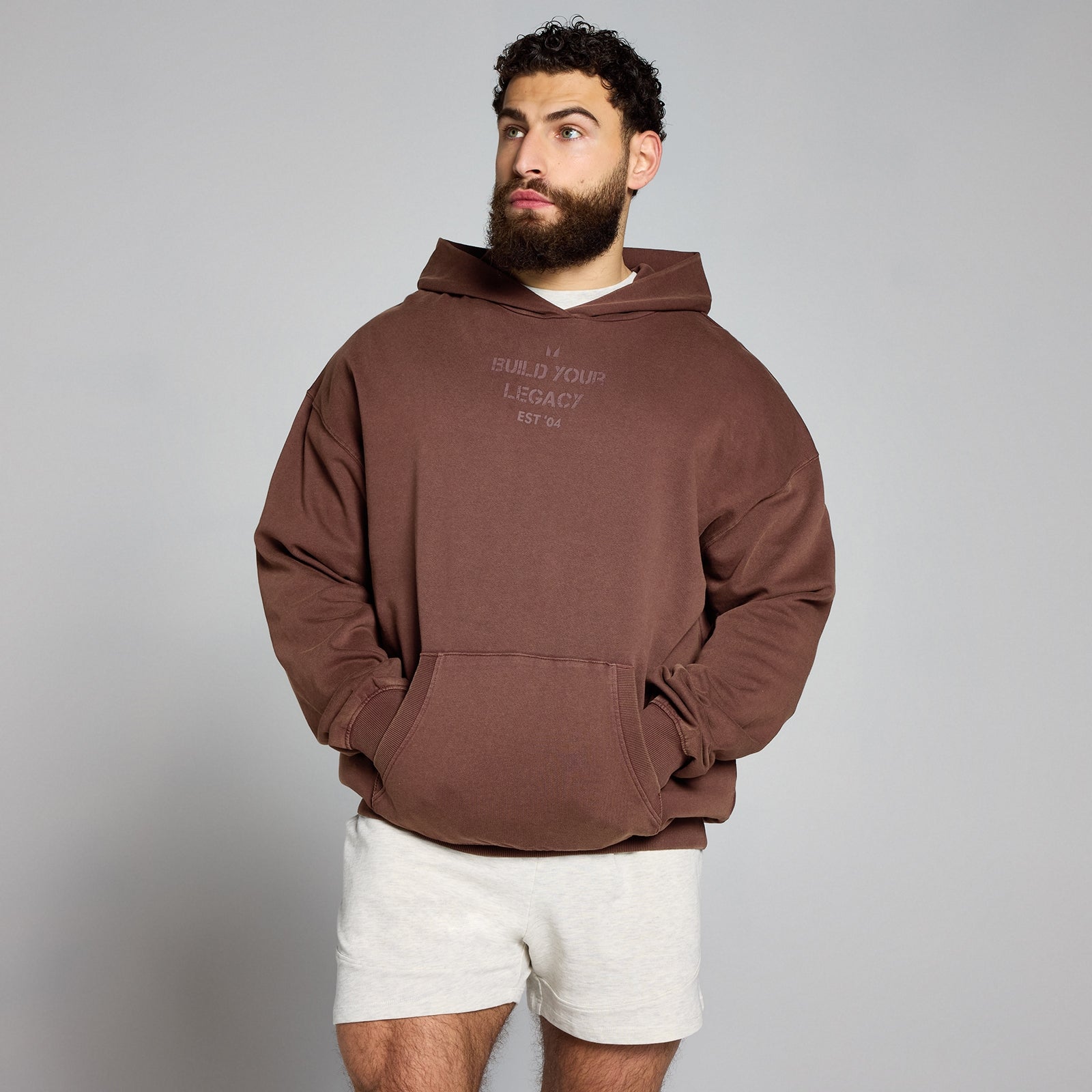 MP Origin Washed Graphic Hoodie - Washed Black | MYPROTEIN™